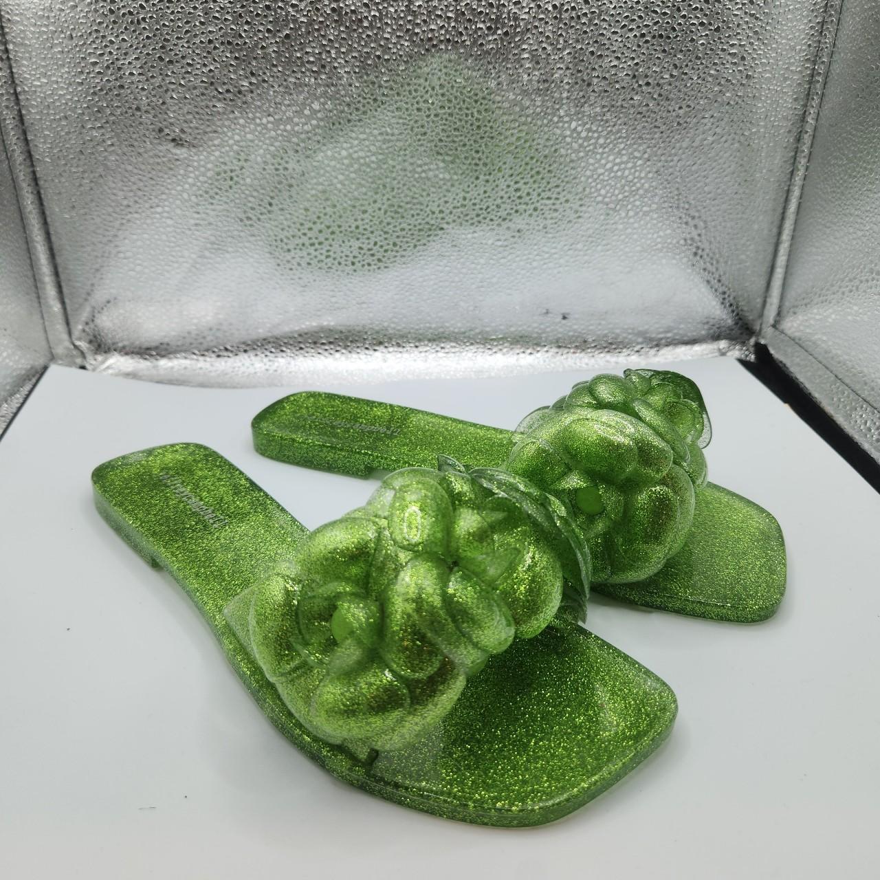 Jeffrey Campbell Floralee Floral Jelly Slide Sandals... | Depop