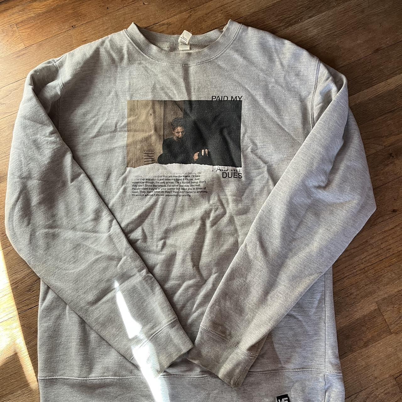 medium grey NF merch crew neck, lightly worn - Depop
