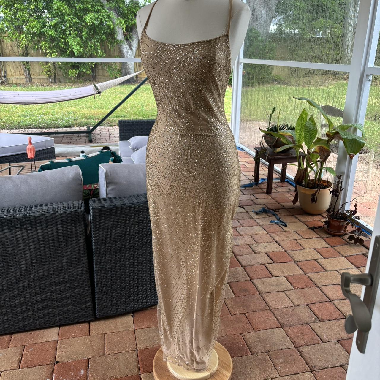 Medium White Fox prom dress, worn once - Depop