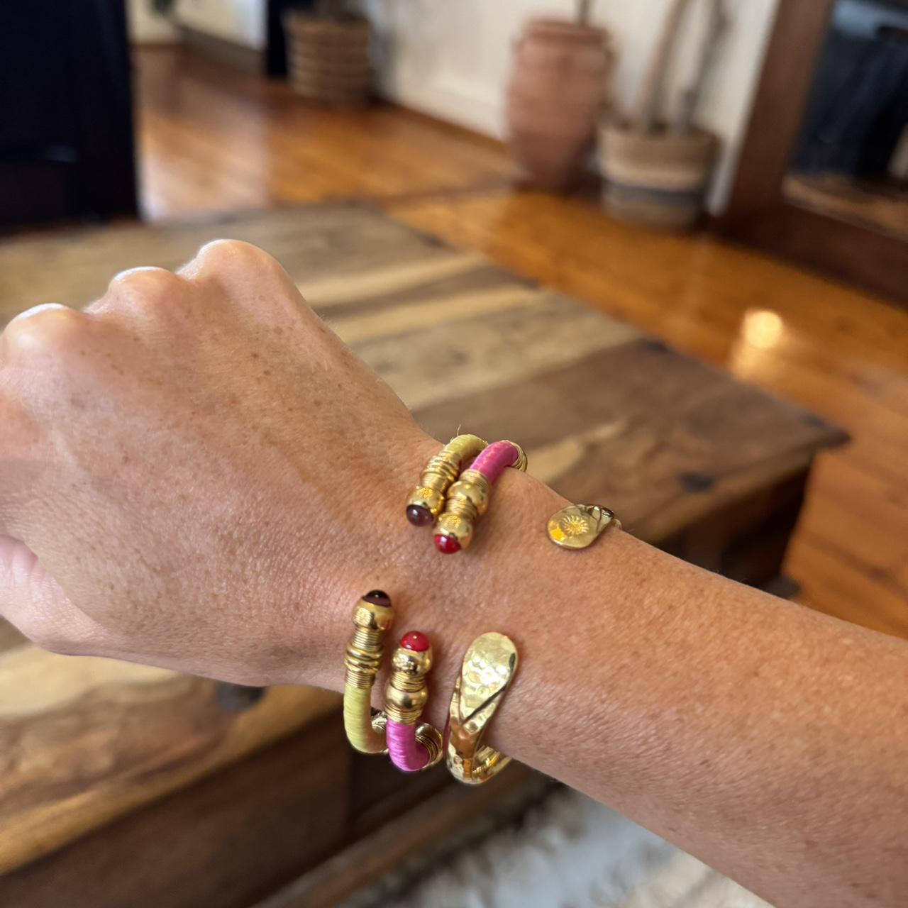 Gas Bijoux pink sari bracelet RRP 185$ | Depop