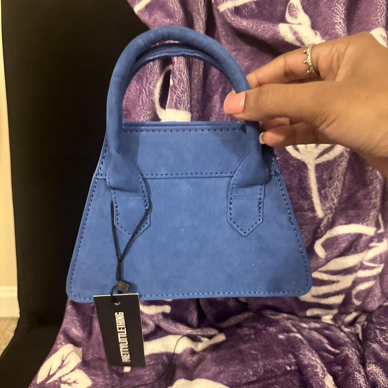 PLT Blue suede mini purse. Never used. Still has... - Depop