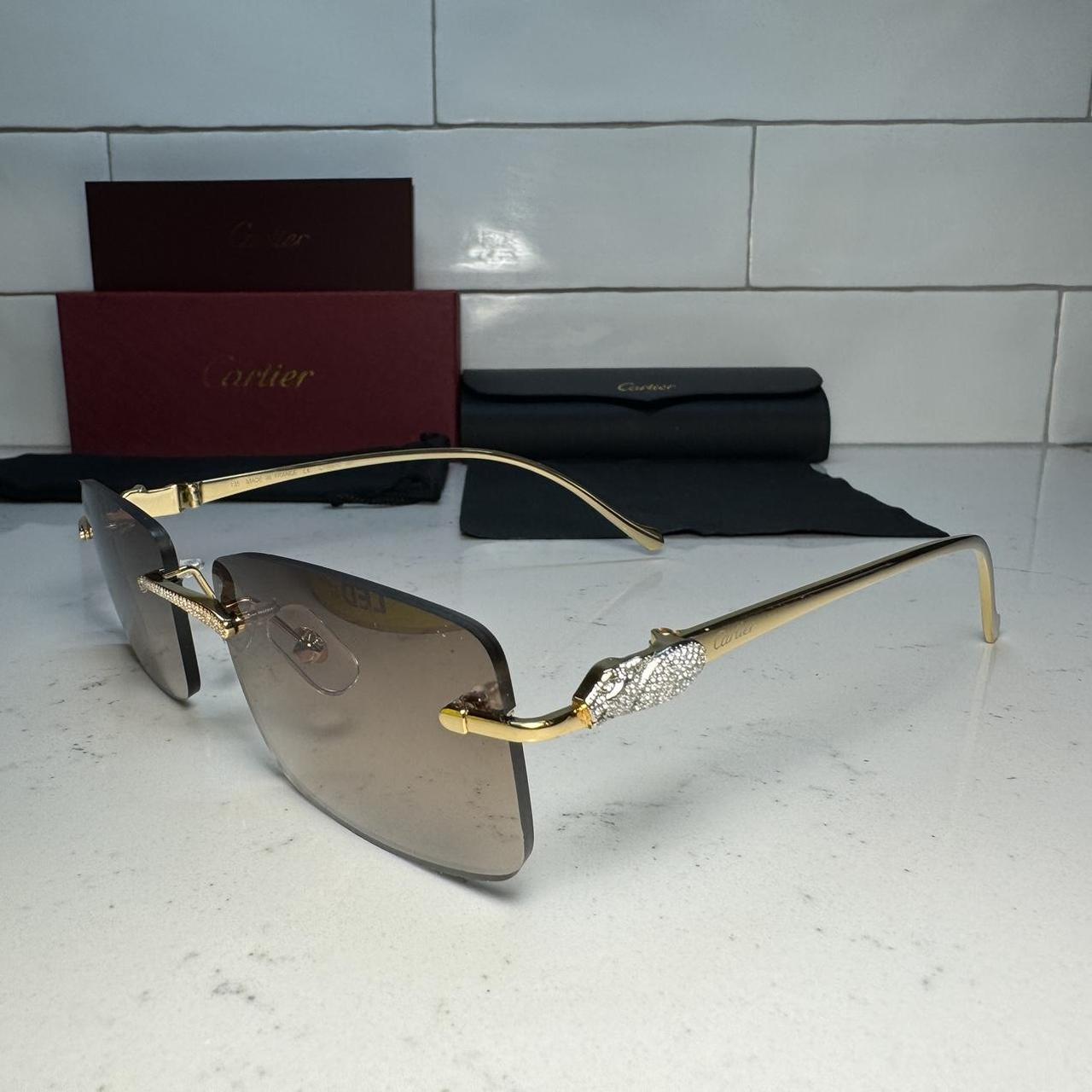 Panther Wire Glasses With Moissanite Stones Pass... - Depop