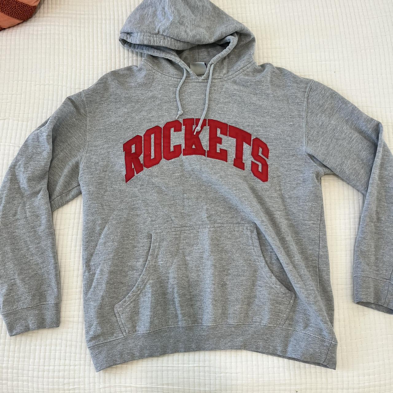 Vintage, grey Houston Rockets hoodie. - Depop
