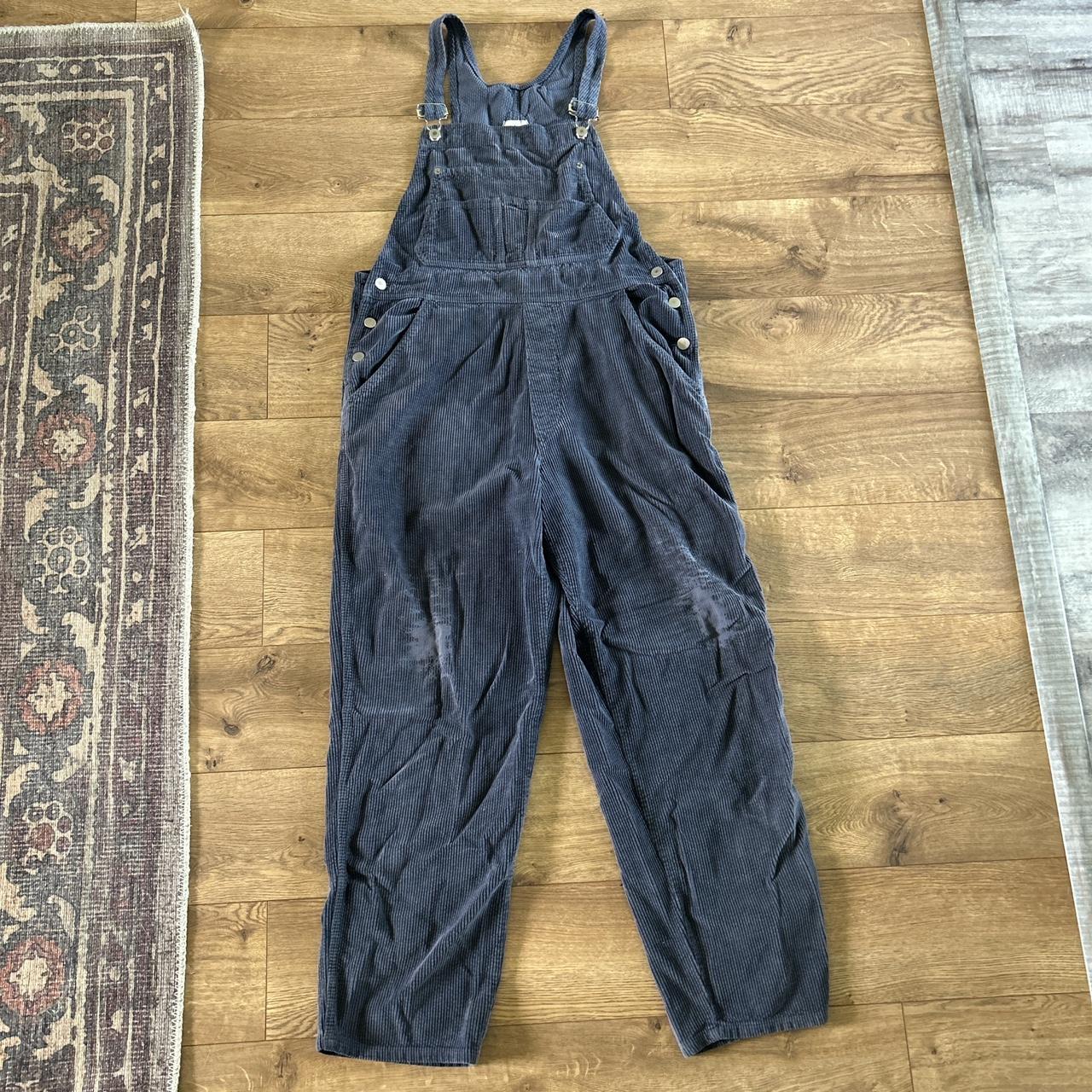 Blue, corduroy overalls. Super cute, great for... - Depop