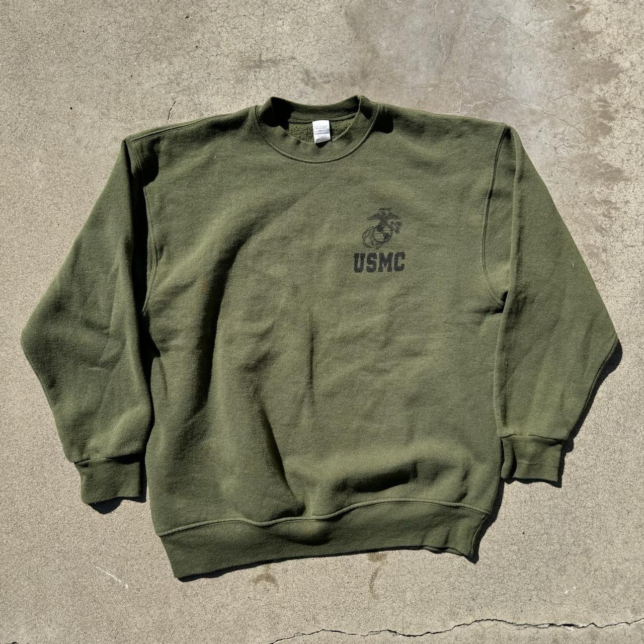 Vintage USMC Sweatshirt Pit: 23 Length: 27 #USMC... - Depop
