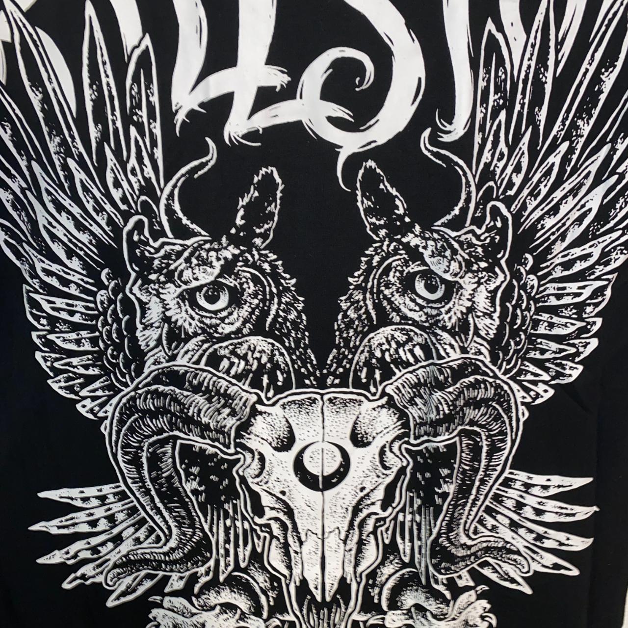 Killstar logo ram skull owls goth v-neck shirt - Depop