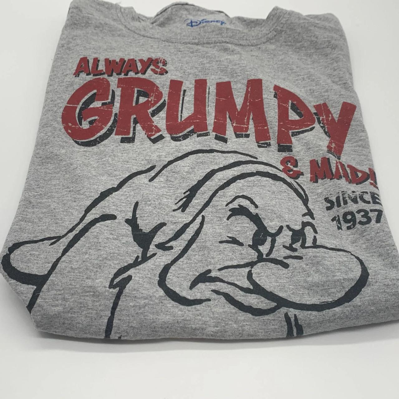 Vintage Always Grumpy Men T-Shirt Distressed Medium... - Depop