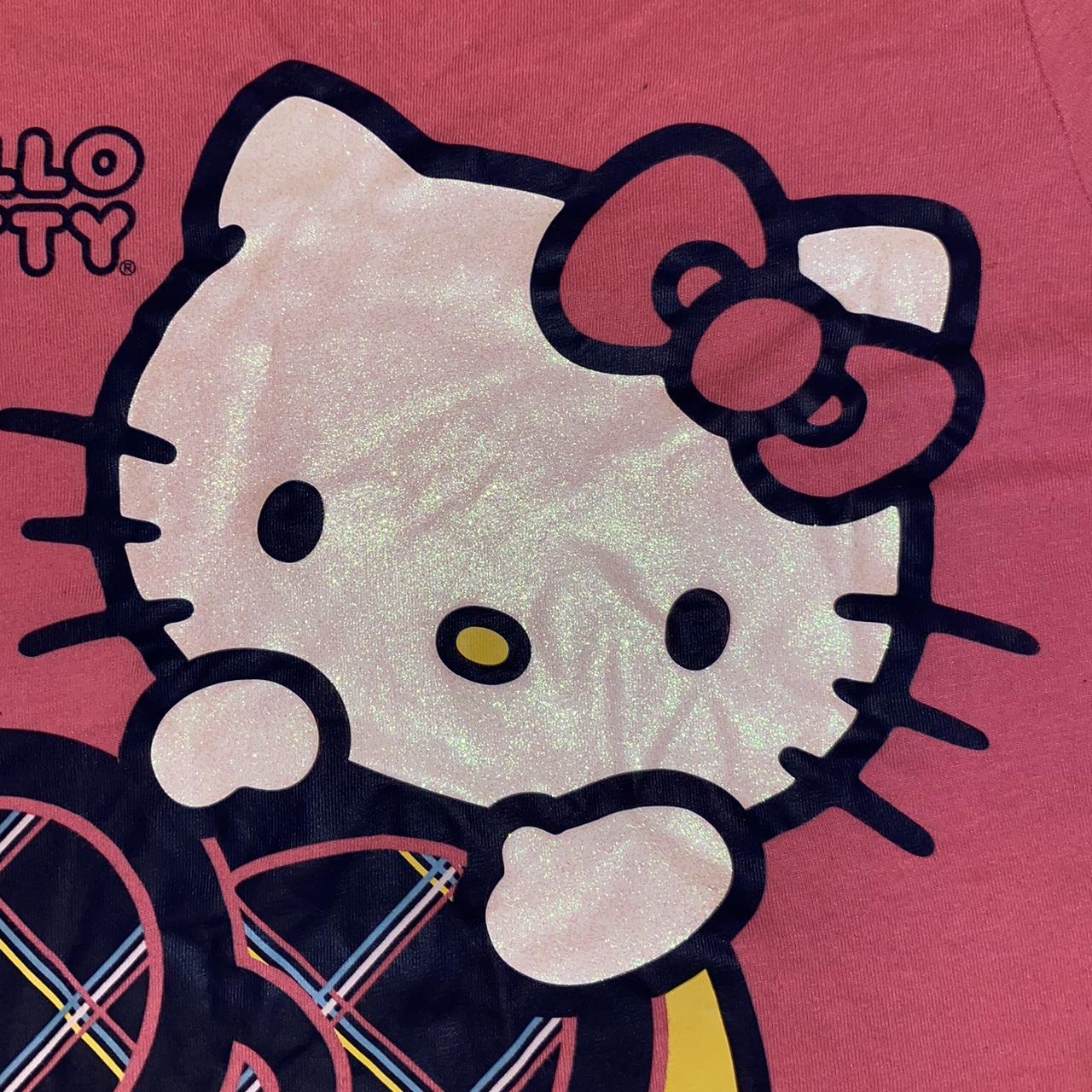 Hello kitty baby tee glittery pink #hellokitty #sanrio | Depop