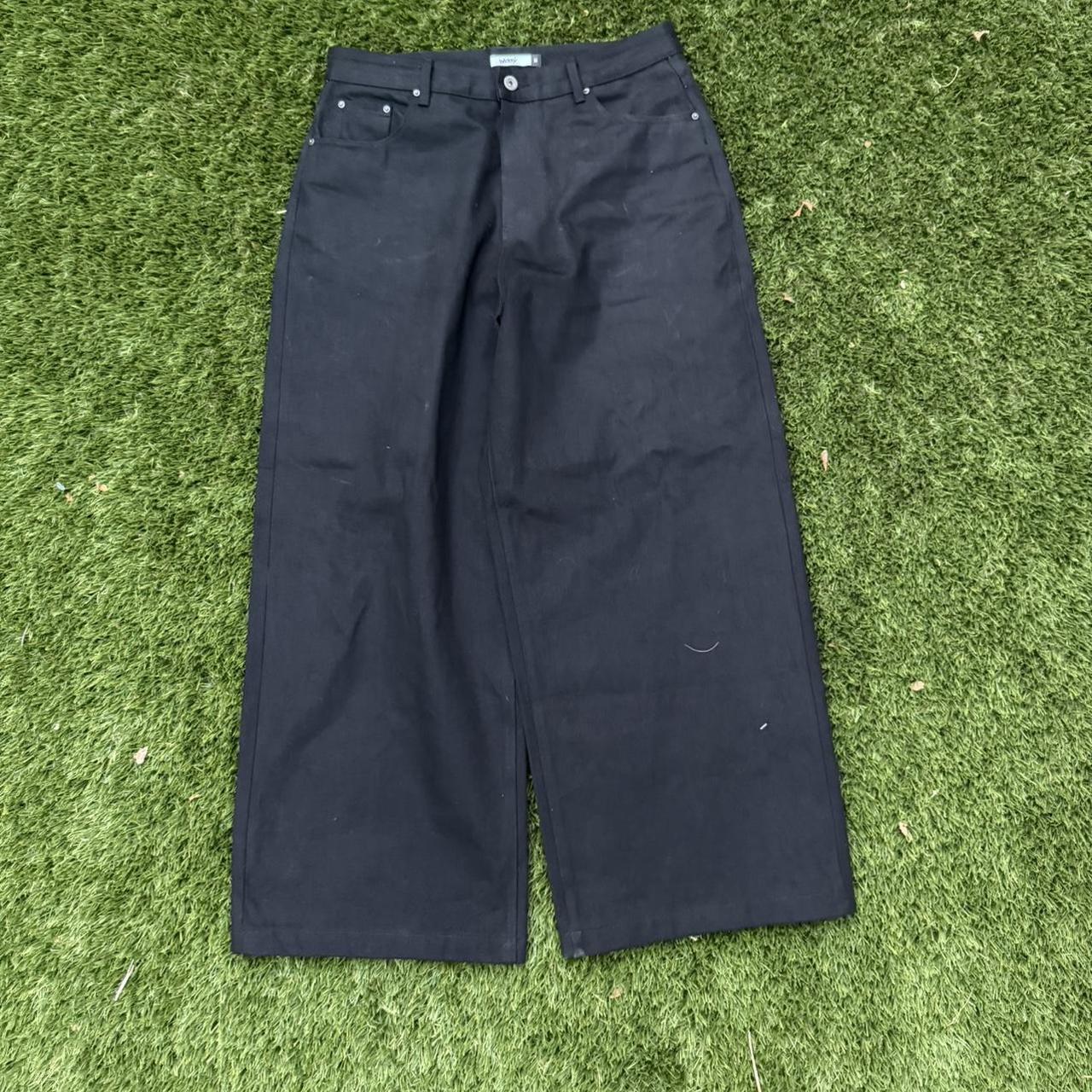 jet black baggy selvedge denim send offers I worn... | Depop