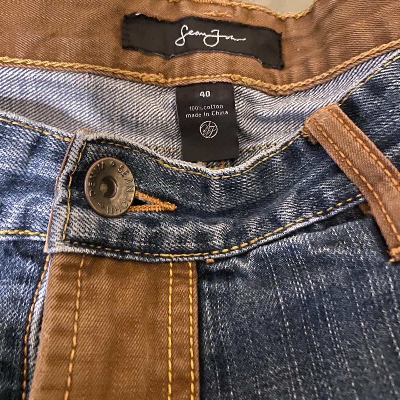 Vintage Sean John Jeans Size 40 Cool Y2K Design On... - Depop
