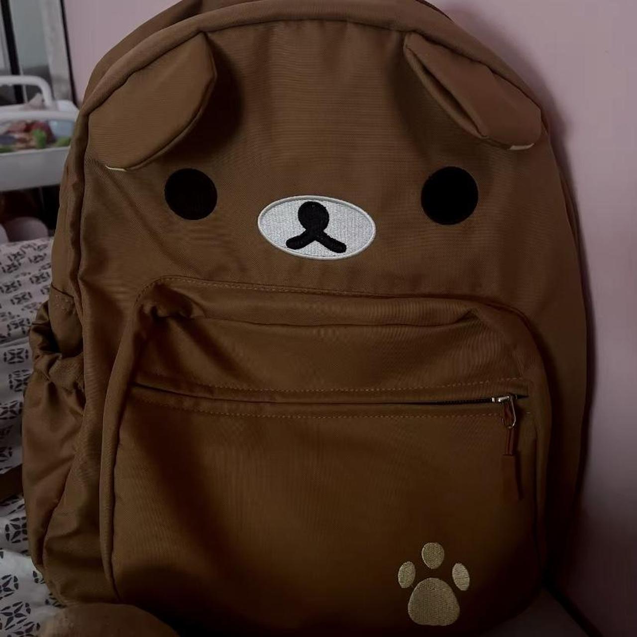 Brown and white Rilakkuma backpack ... - Depop