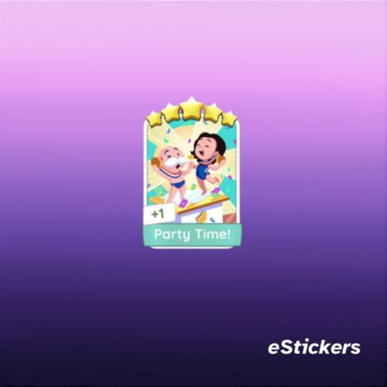 Party time - Monopoly 5-star sticker Please send us... - Depop