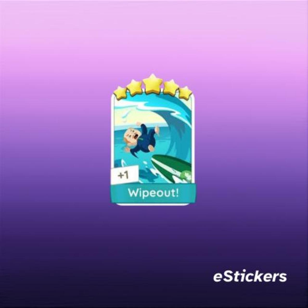 Wipeout! - Monopoly 5-star sticker Please send us... - Depop