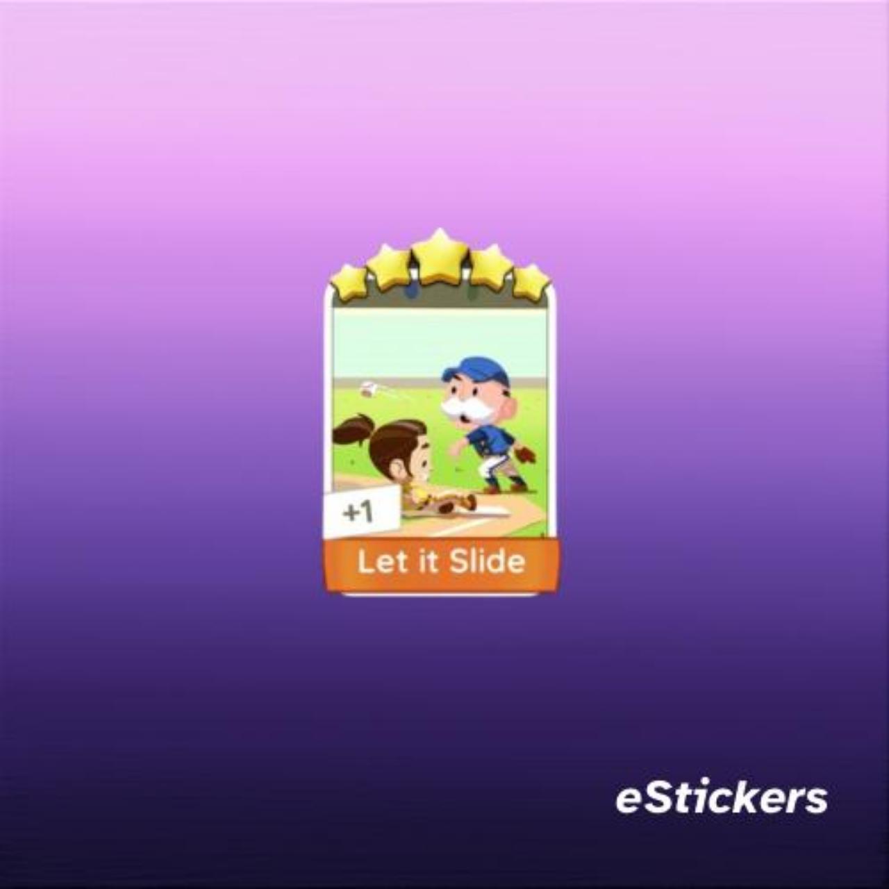 Let It Slide - Monopoly 5-star sticker Please send... - Depop