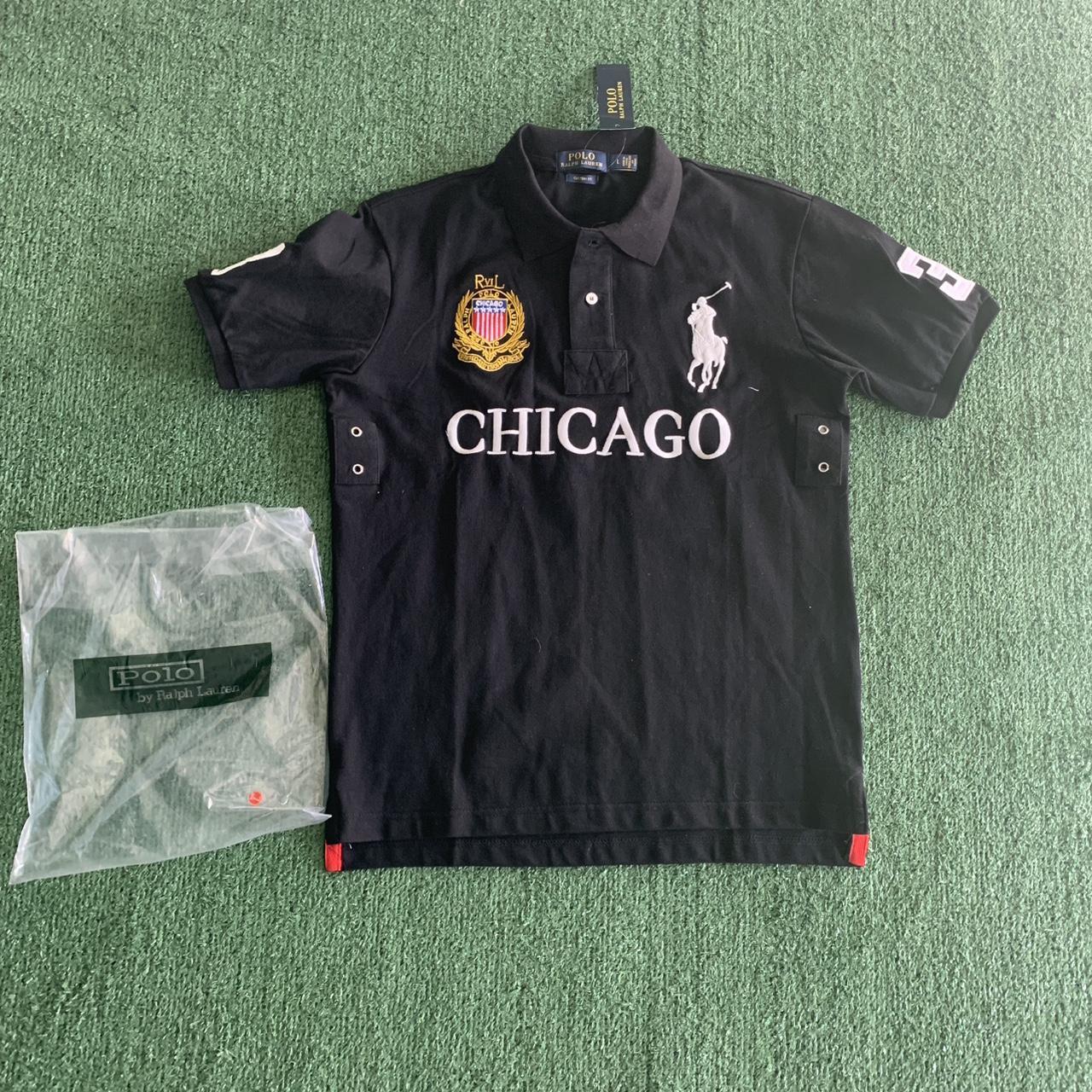 Black Polo Ralph Lauren Chicago polo shirt size medium | Depop