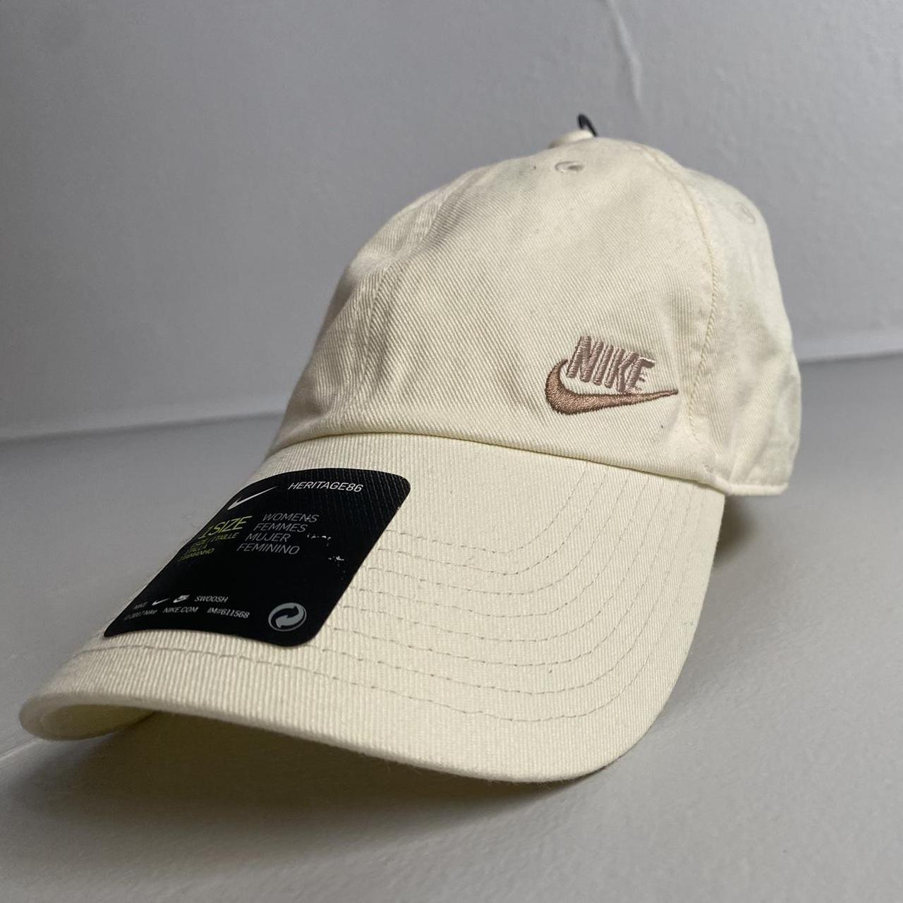 Cream Nike baseball hat Never worn with tags - Depop
