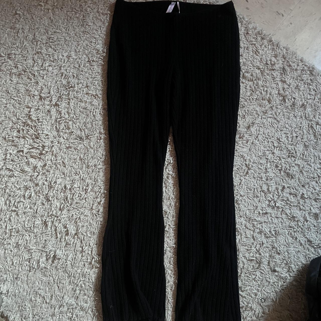 Black flare/straight leg super soft pants from... - Depop