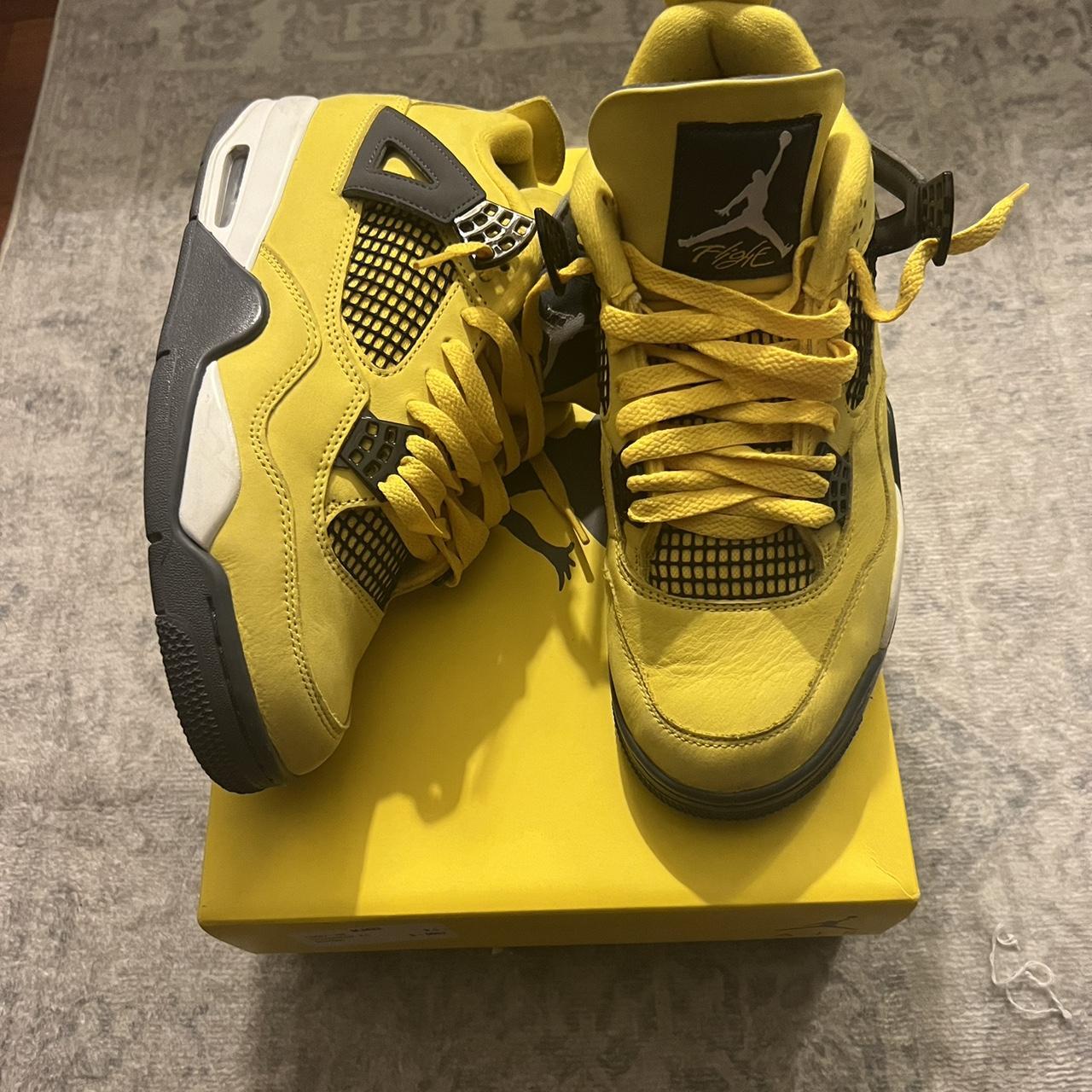 jordan 4 lighting used good condition | DM ME B4 YOU... - Depop