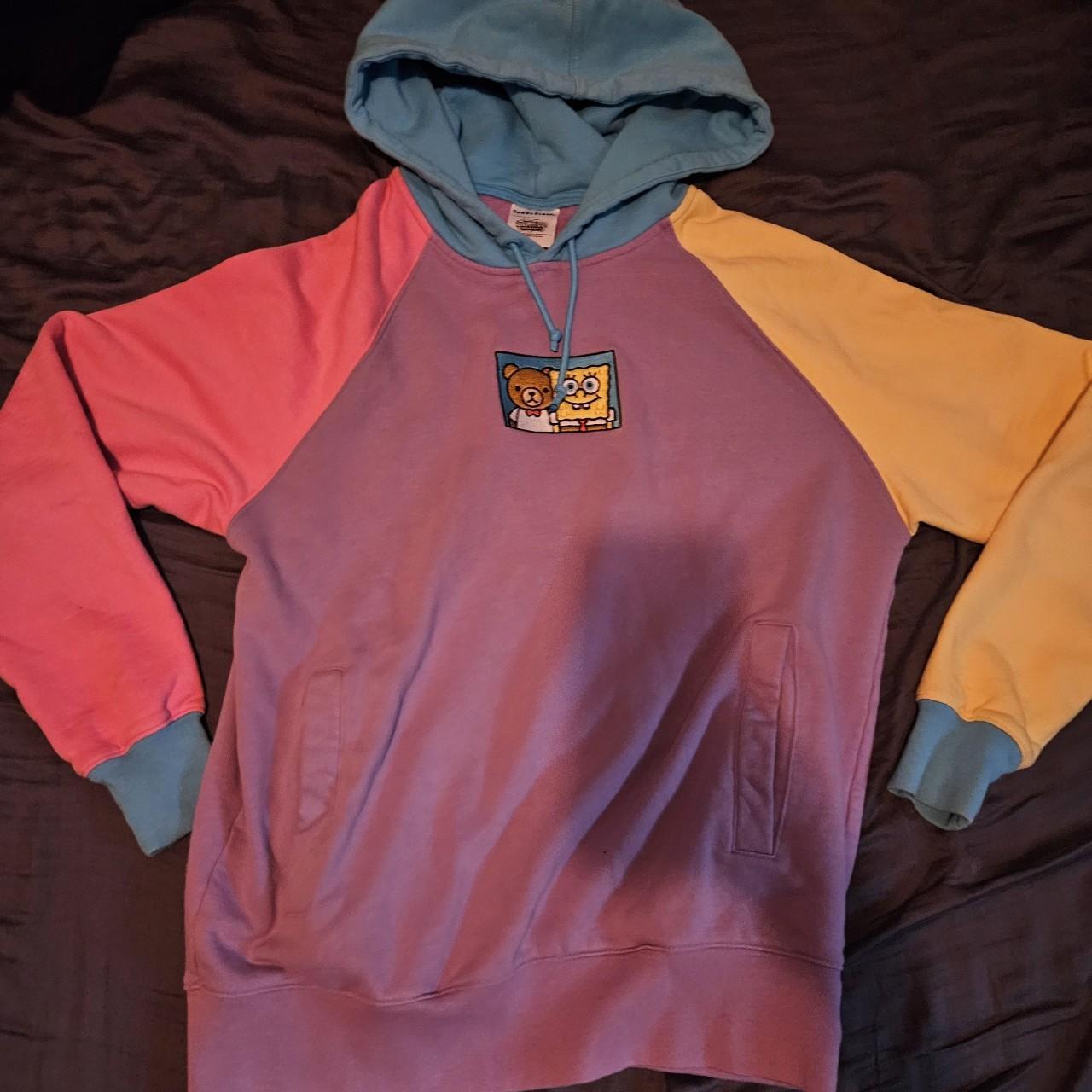 NEW TEDDY FRESH X SPONGEBOB COLORBLOCK HOODIE Only... - Depop