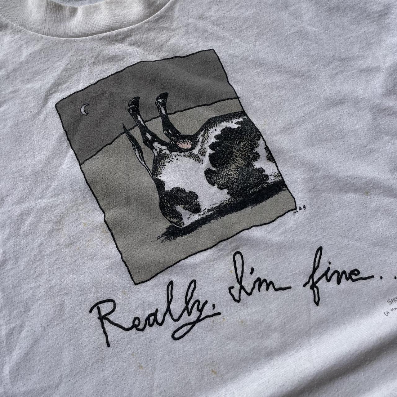 vintage “Really I’m Fine” cow graphic t-shirt super... | Depop