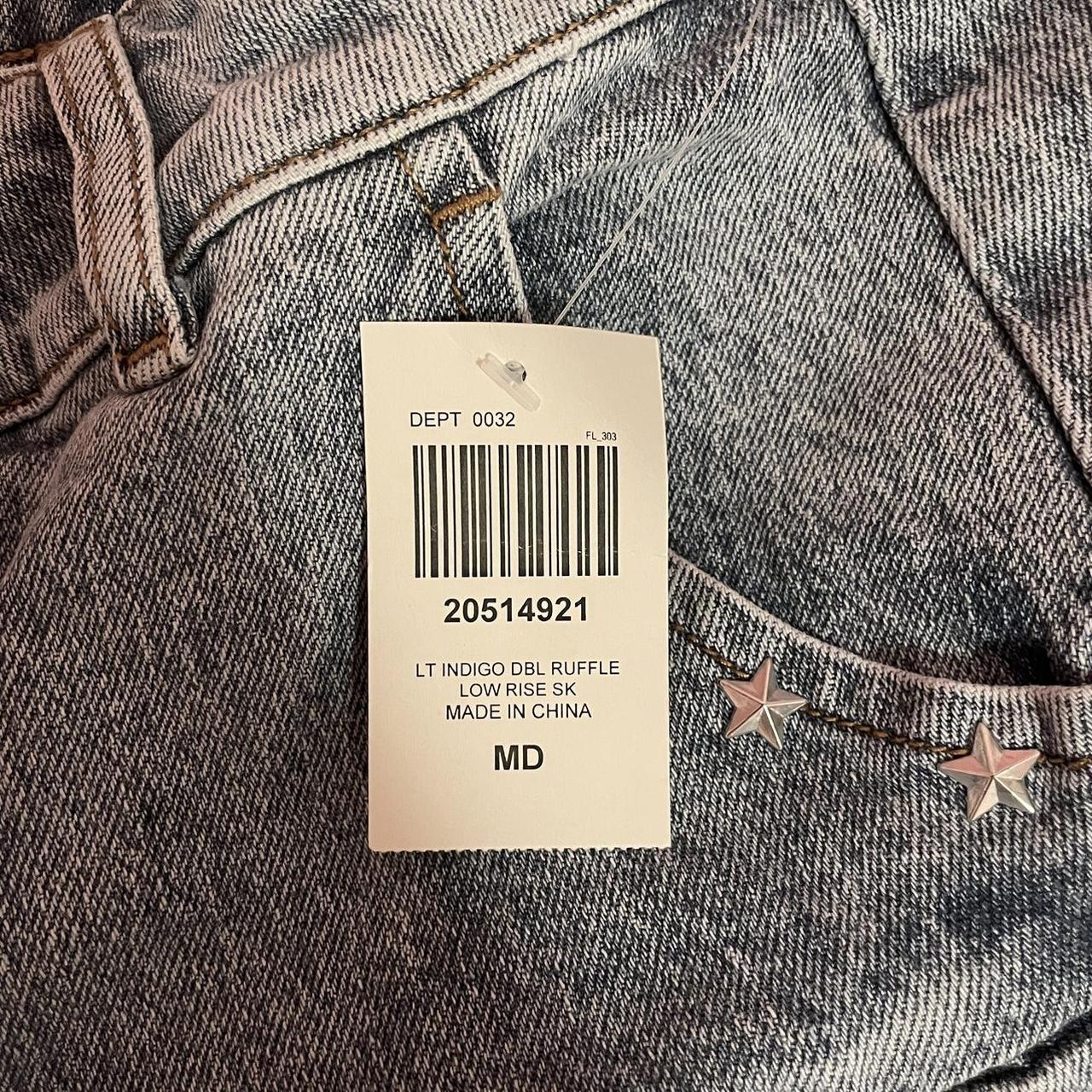 Hot topic star studded denim ruffle mini skirt ☆ - Depop