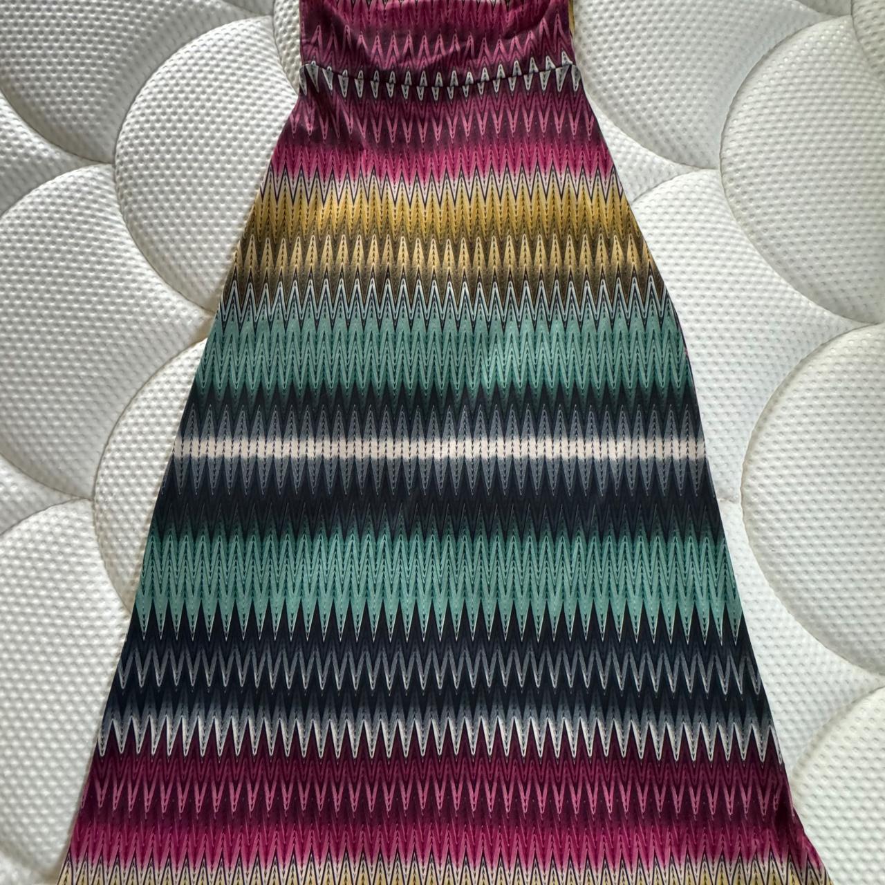 Colorful Maxi Skirt. Pull up to wear as a strapless... - Depop