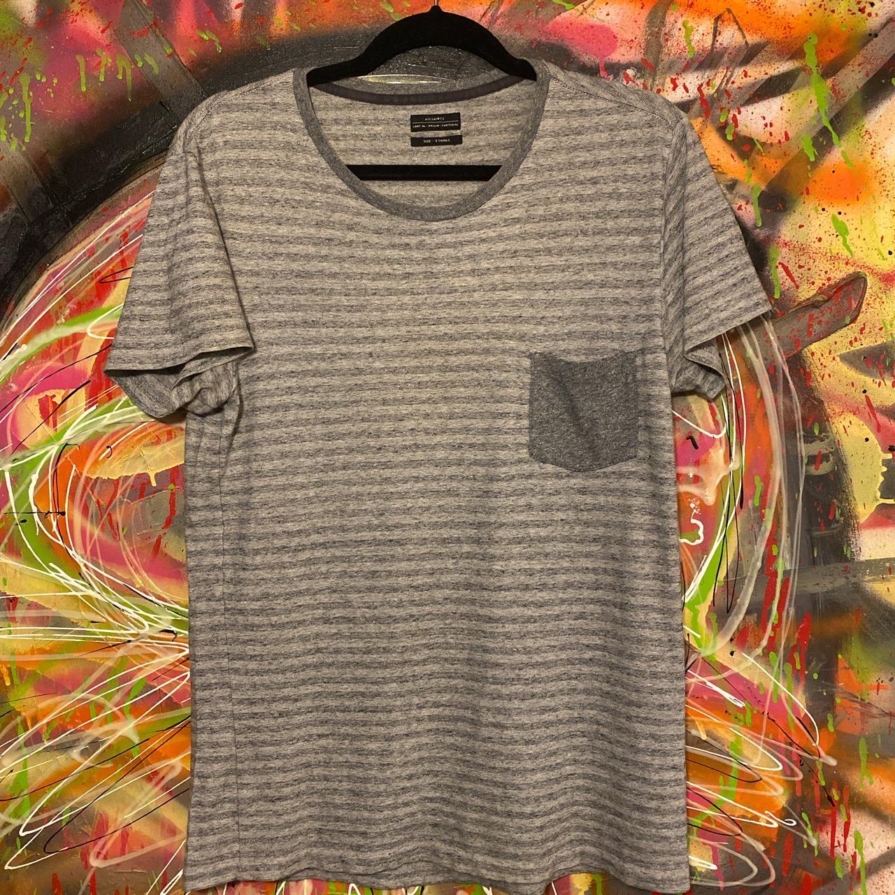 All Saints, shadow crew neck pocket T Negotiable... - Depop