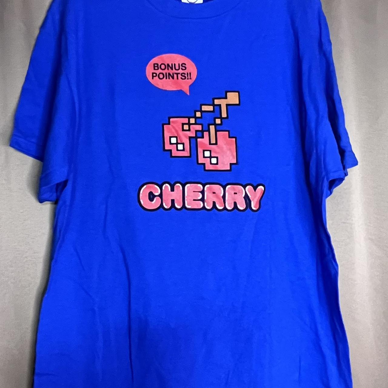 Retro Pac Man Cherry Tee Shirt, Mens size Large New... - Depop