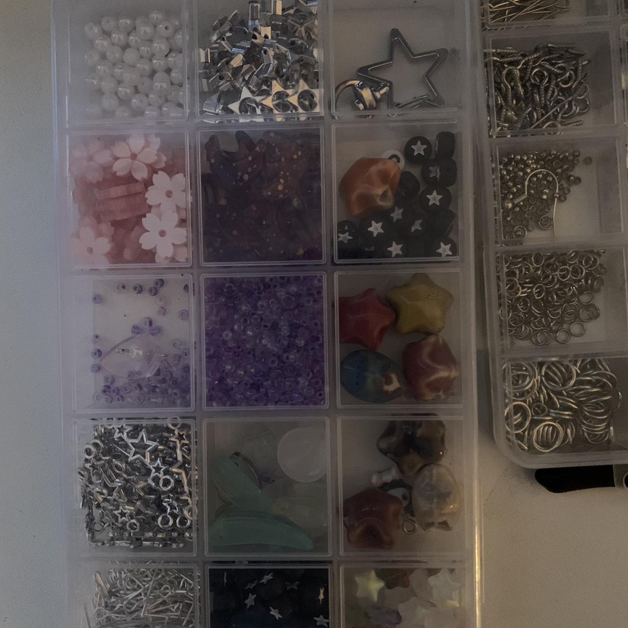 Silver jewellery making kit with 250+ pieces... - Depop