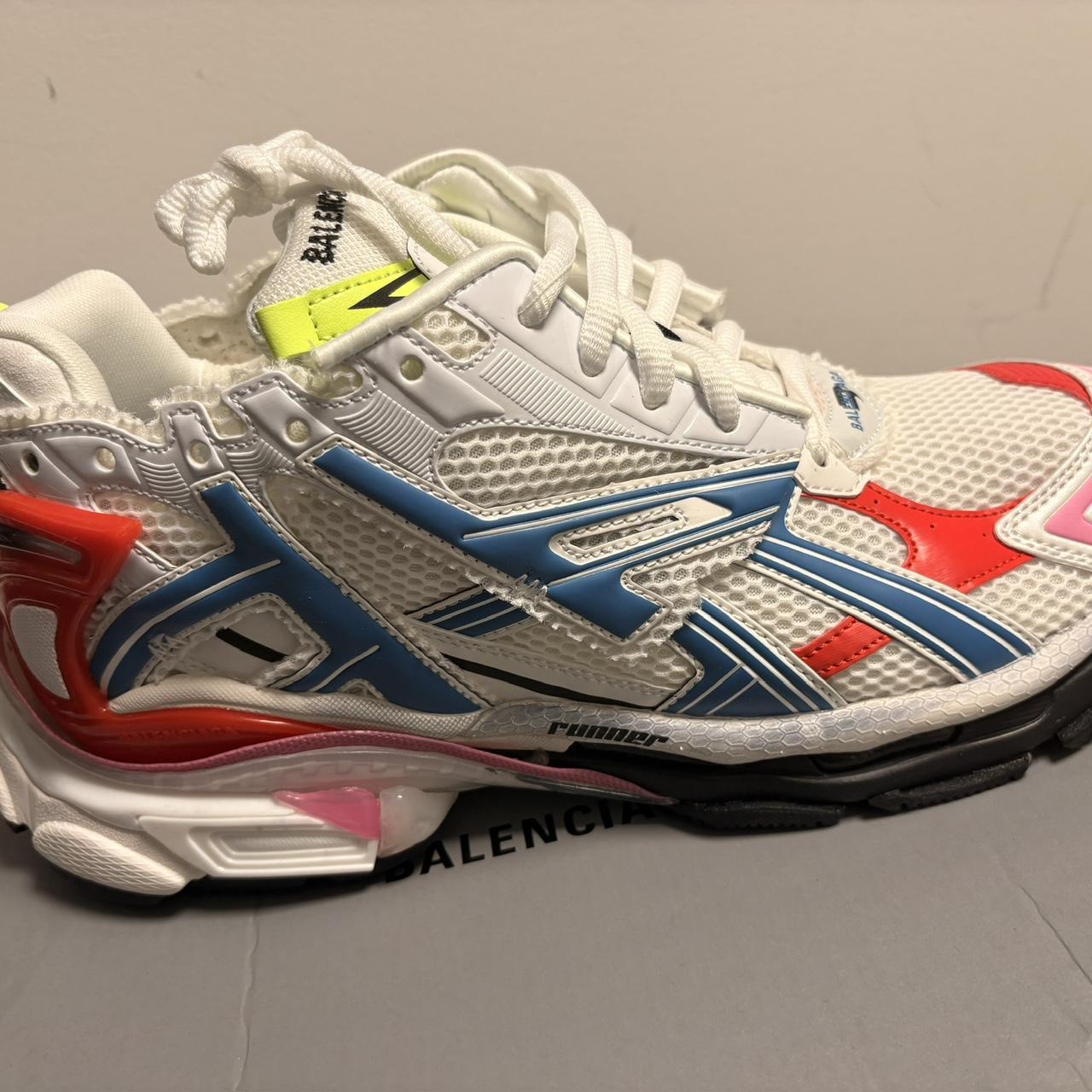 Balenciaga Track 2 white and blue trainers | Depop