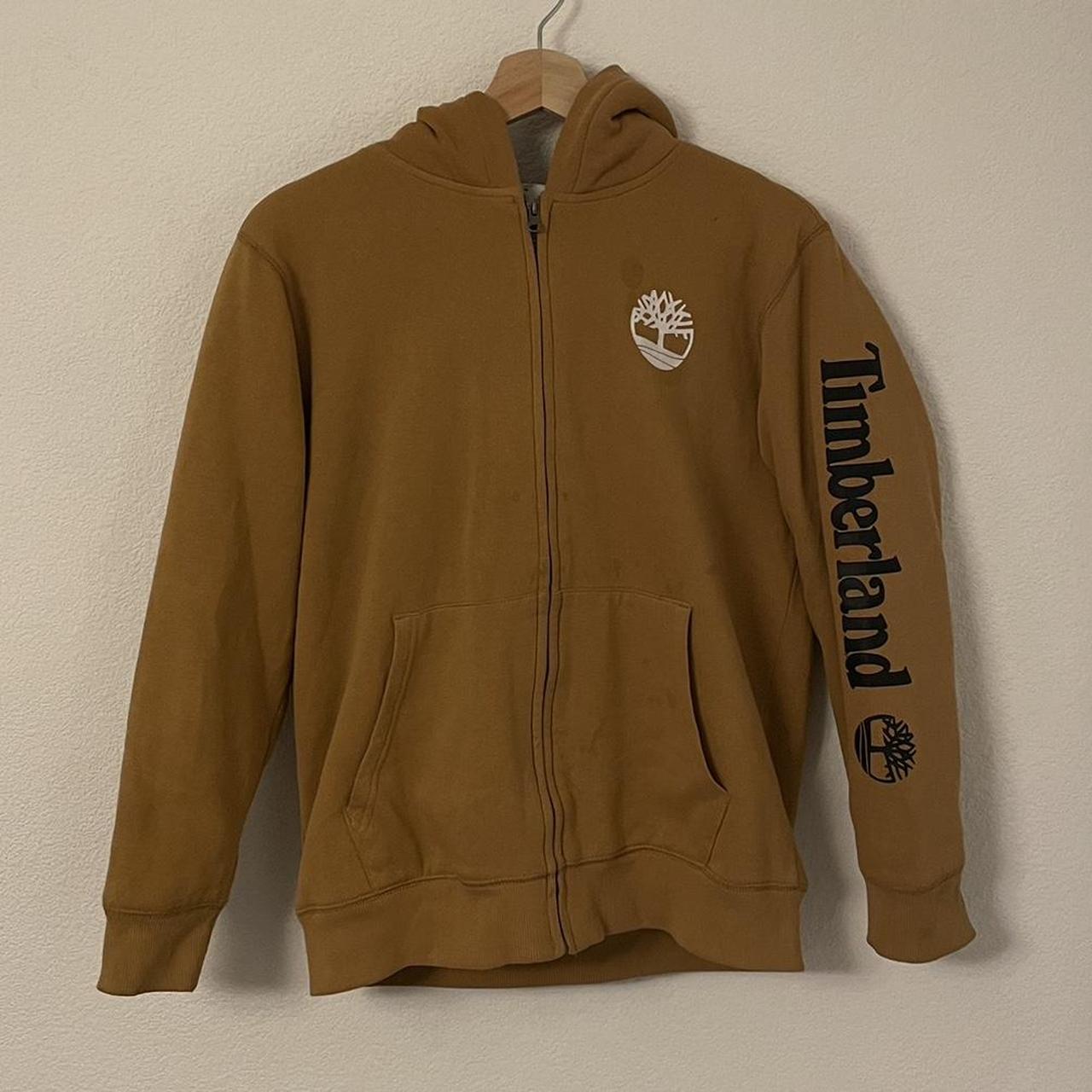 timberland jacket men’s S multiple stains on... - Depop