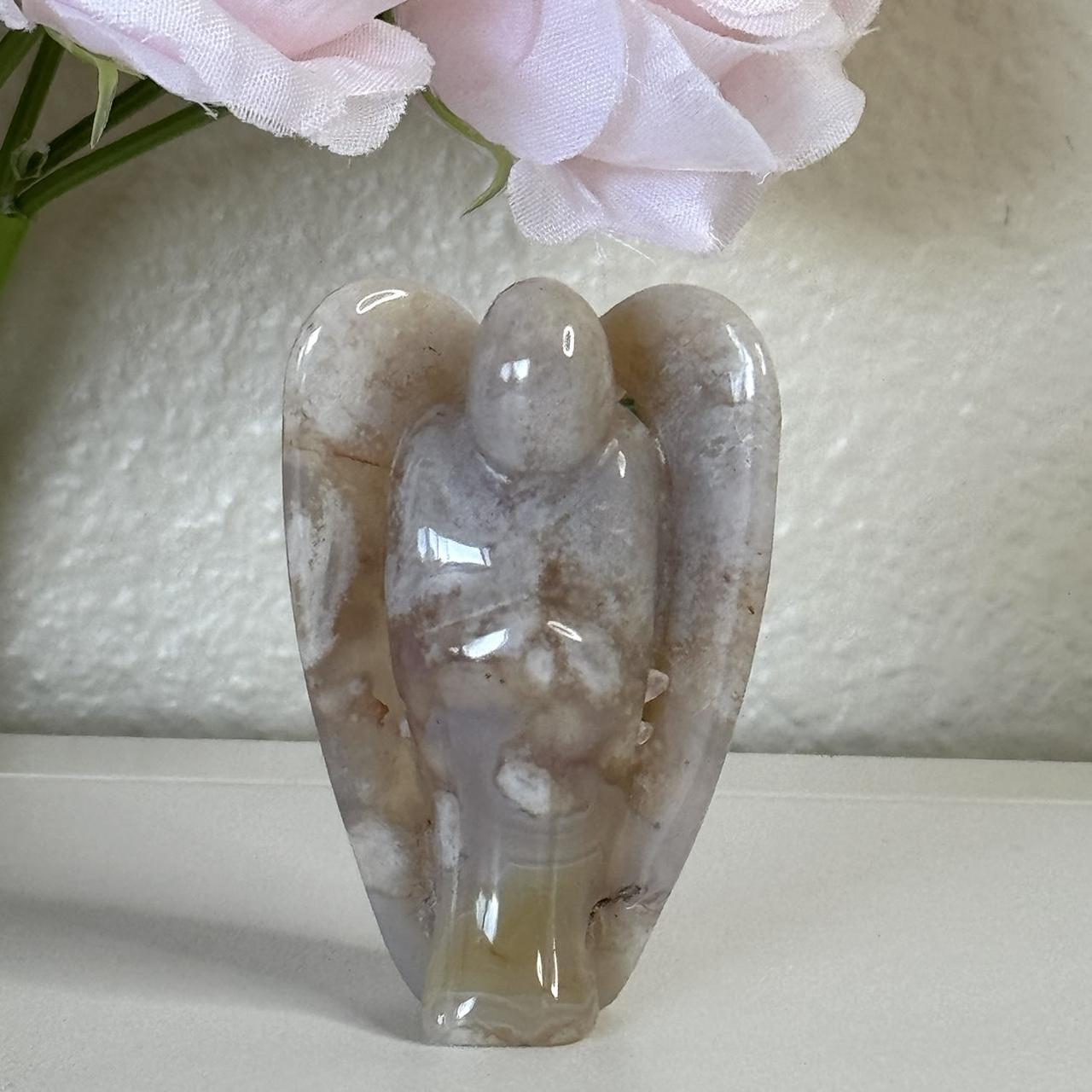 Flower Agate Angel #natural #flower #agate #angel - Depop