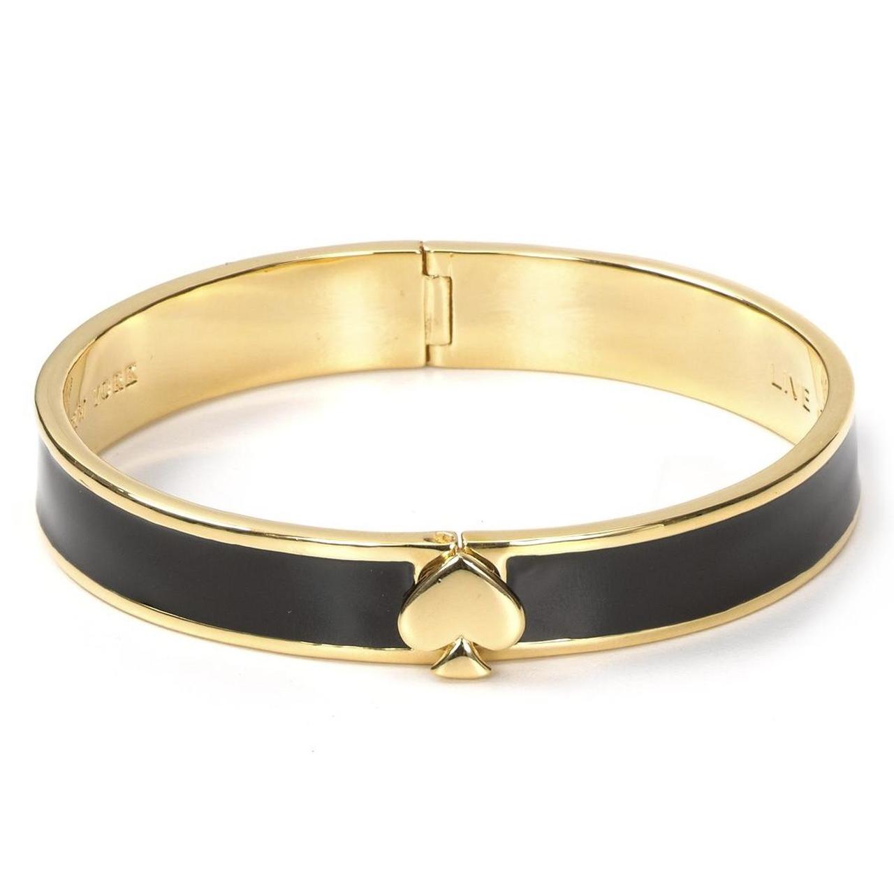 Kate Spade spade black bangle bracelet - Depop