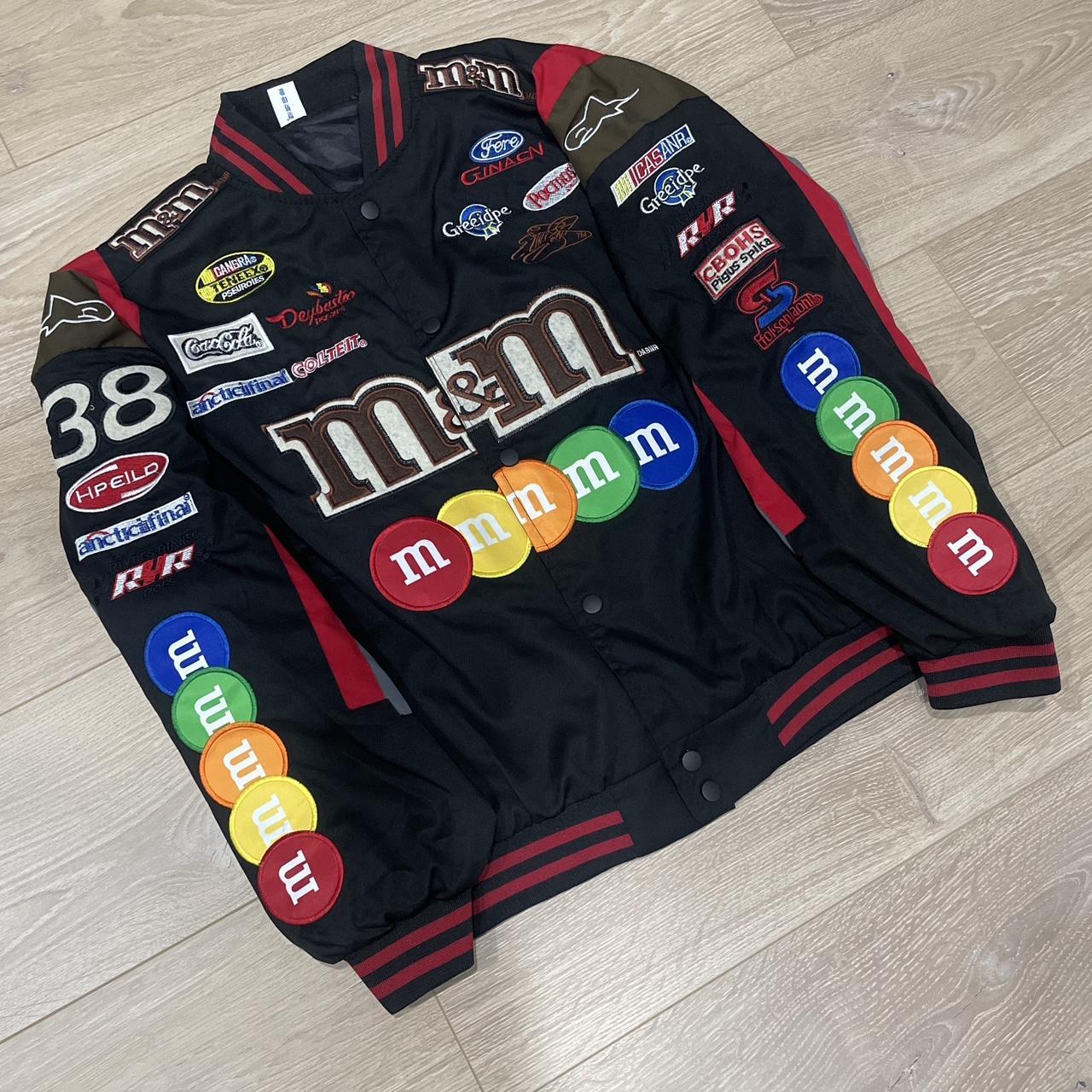 Racing Jacket Black M&M Racing Jacket Never Worn... - Depop