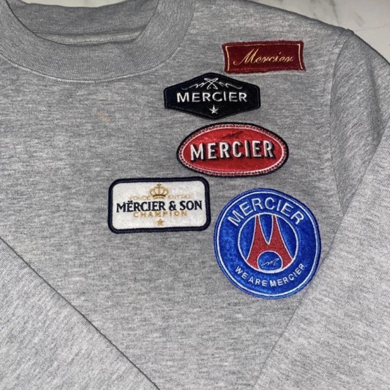 Grey mercier jumper smoke free home small stain... - Depop