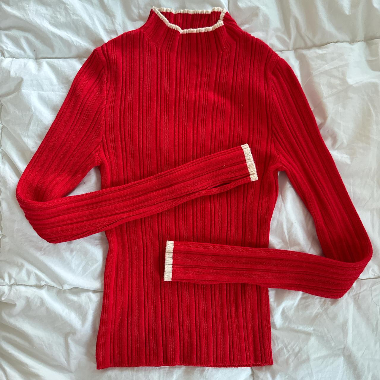 BDG/Urban Outfitters red long sleeve with open back... - Depop