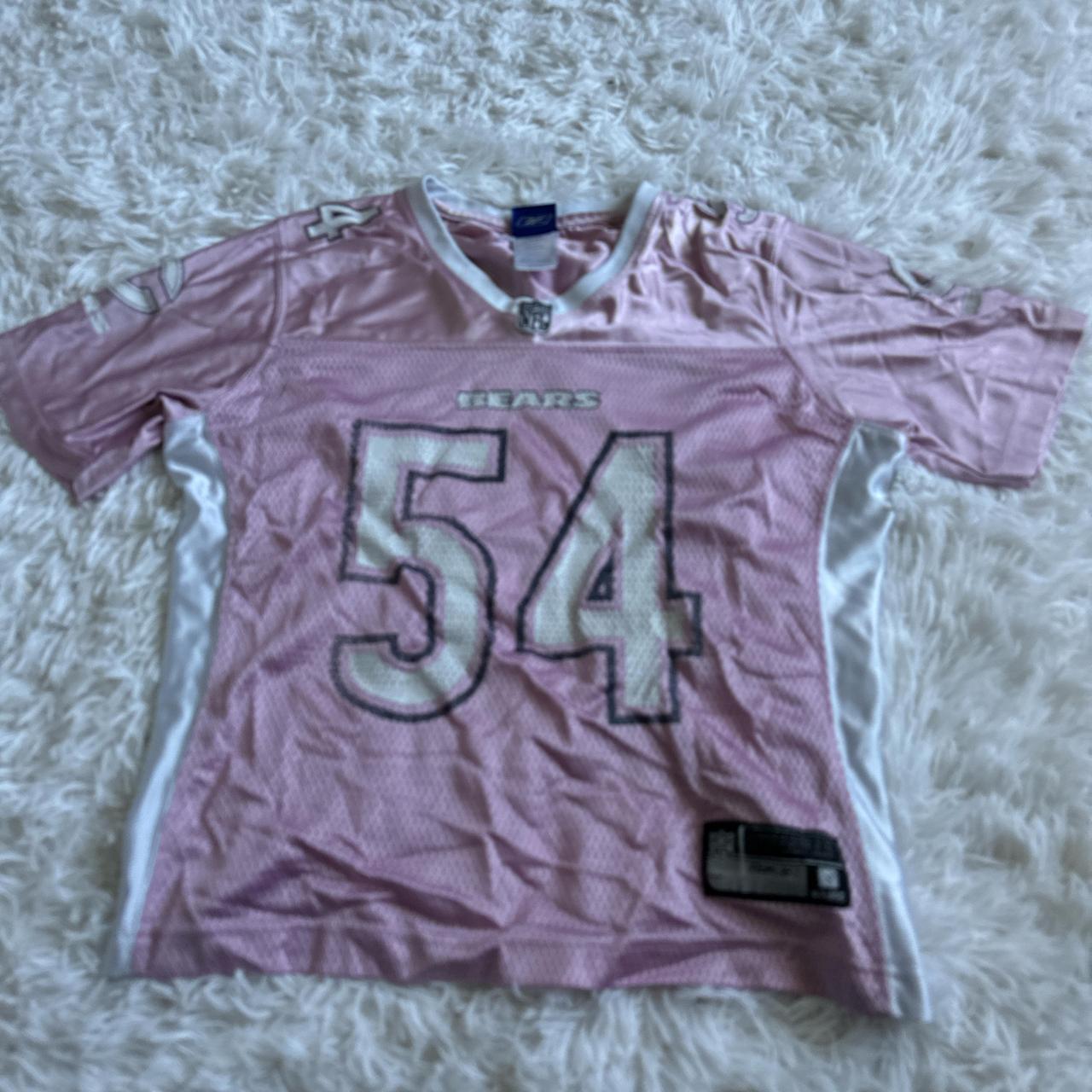 Pink and white NFL bears jersey #NFL - Depop
