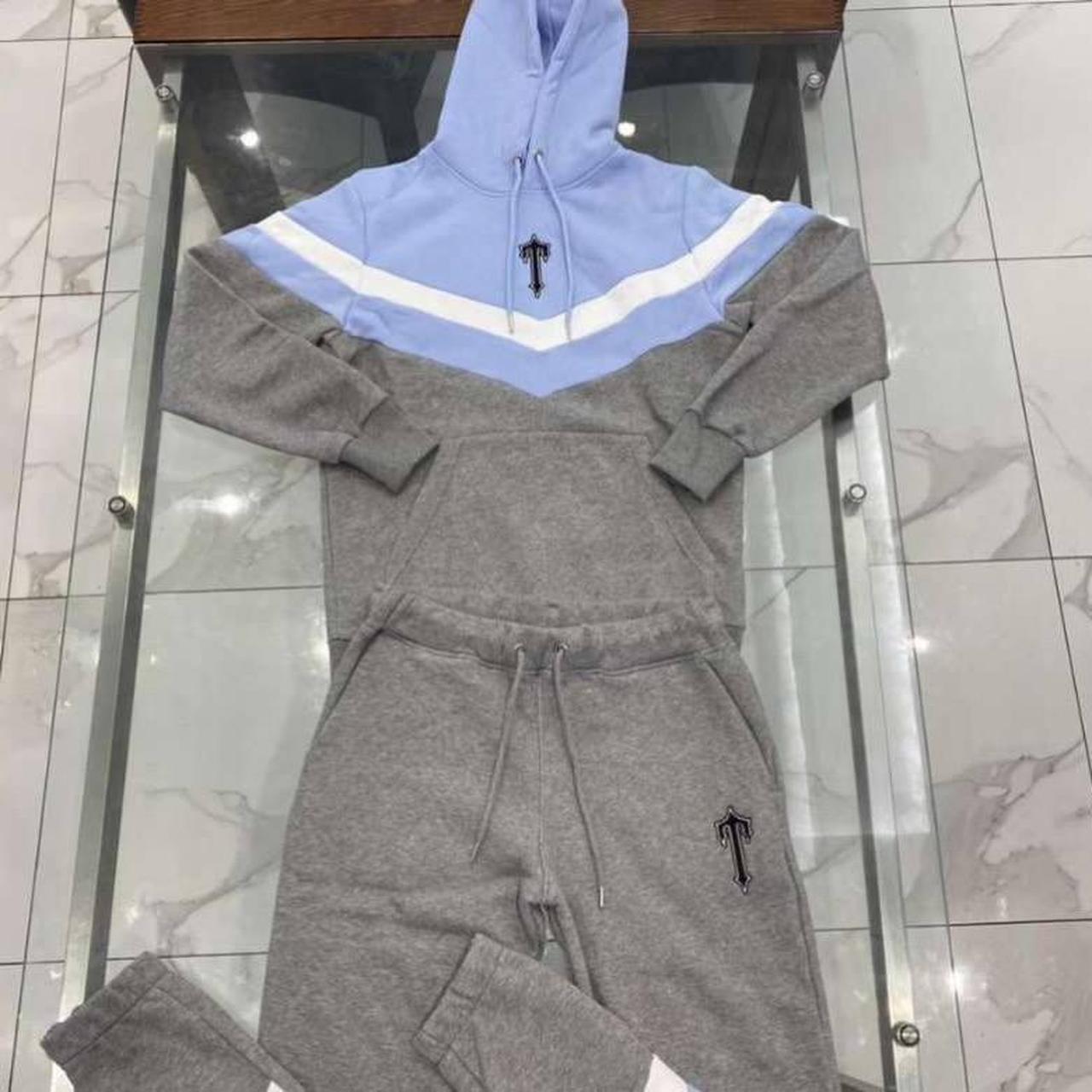 Trap star blue and grey tracksuit - Depop