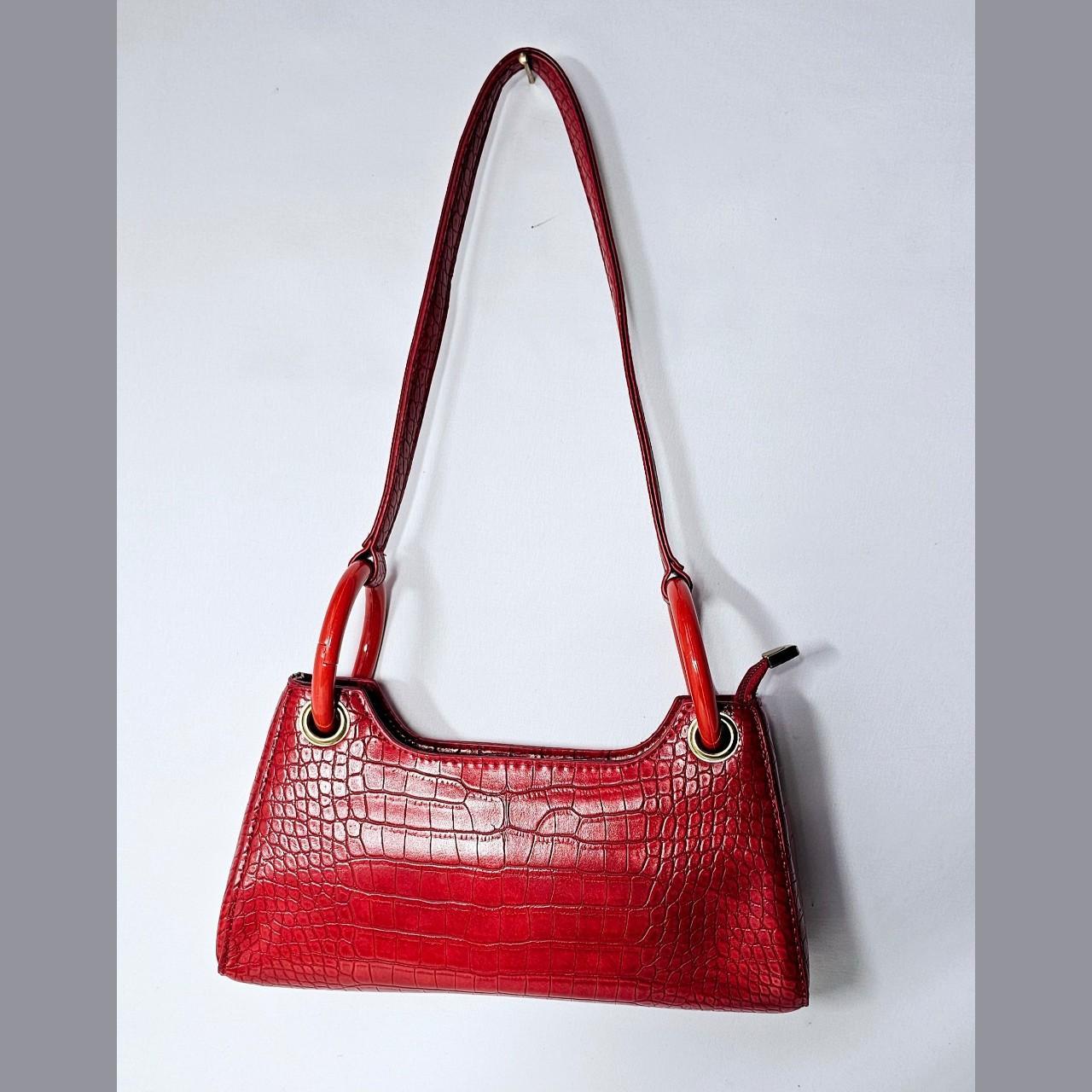 Red Croc Purse Red Patent Leather Croc... - Depop