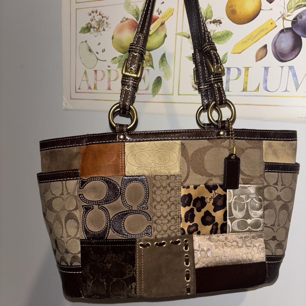 Vintage Coach leopard print patchwork purse OPEN TO... | Depop