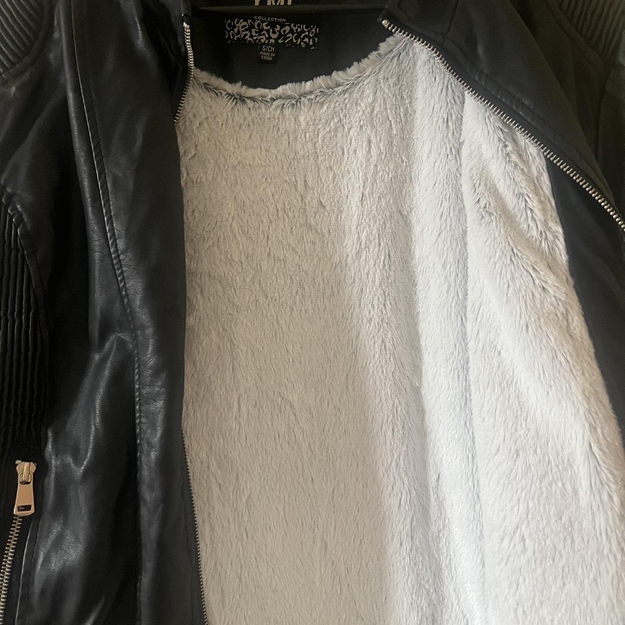 YMI collection leather/faux fur jacket with... - Depop