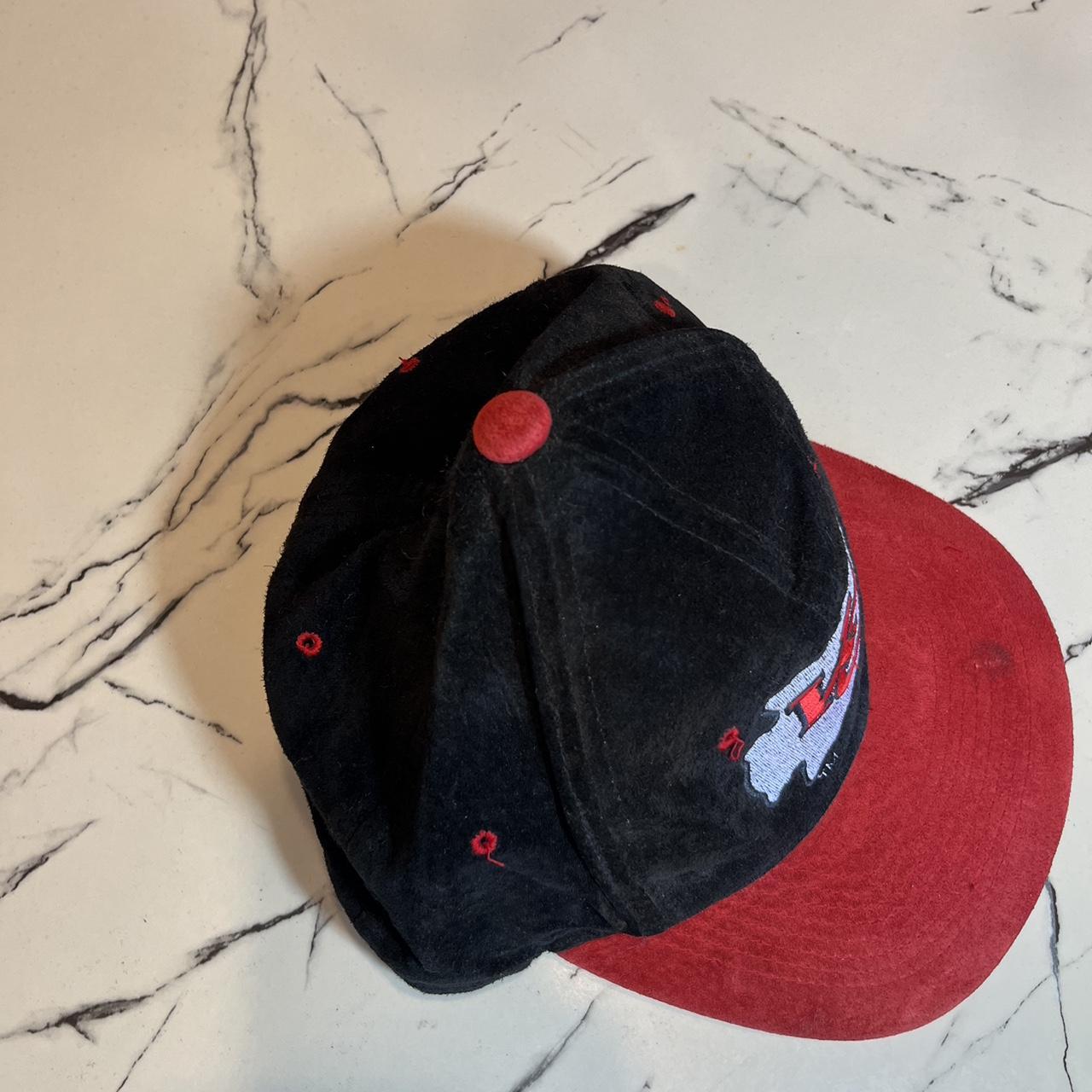 Vintage suede Kansas City chiefs SnapBack cap One... - Depop