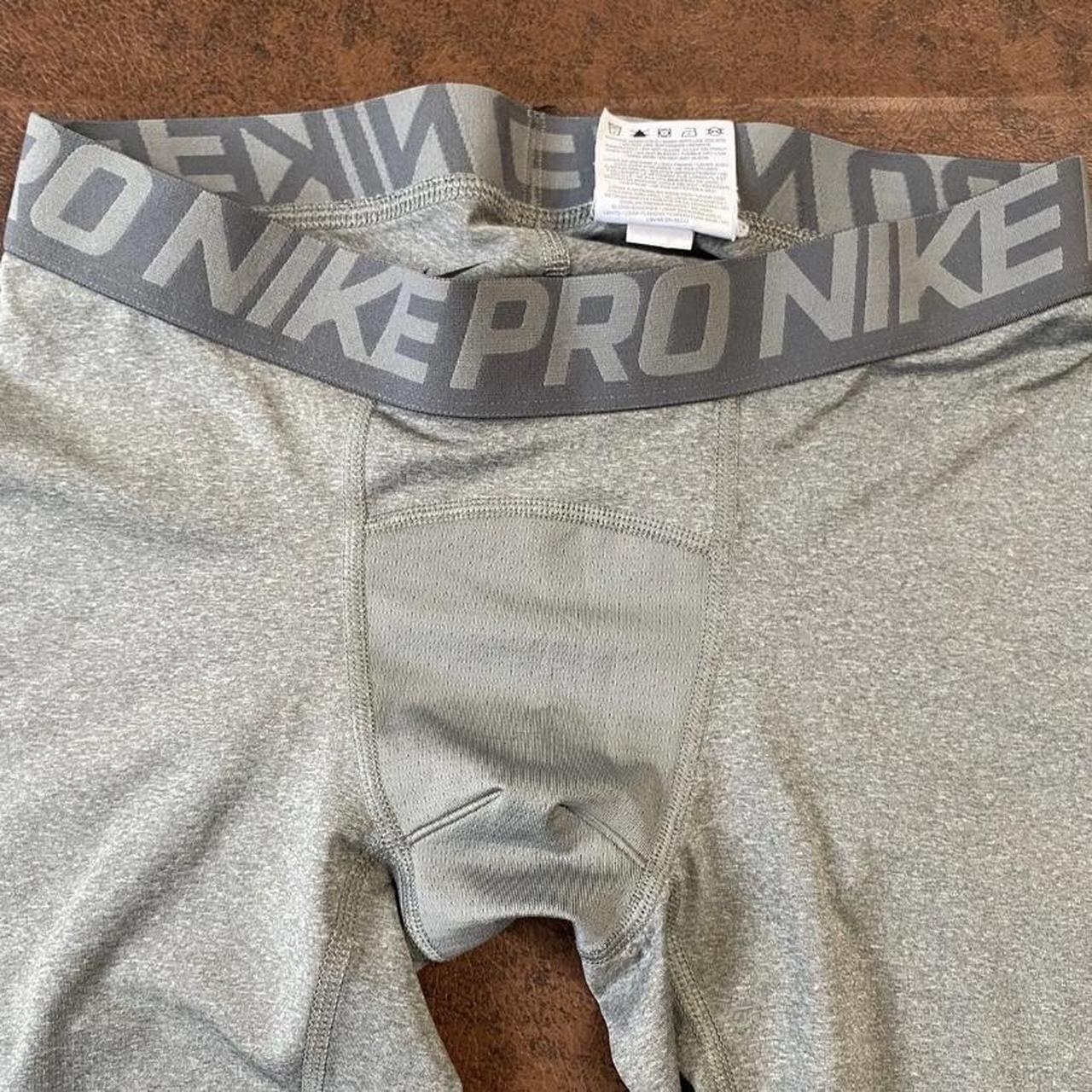 Nike Pro Boys Dri-FIT Compression Tights Grey Size... - Depop