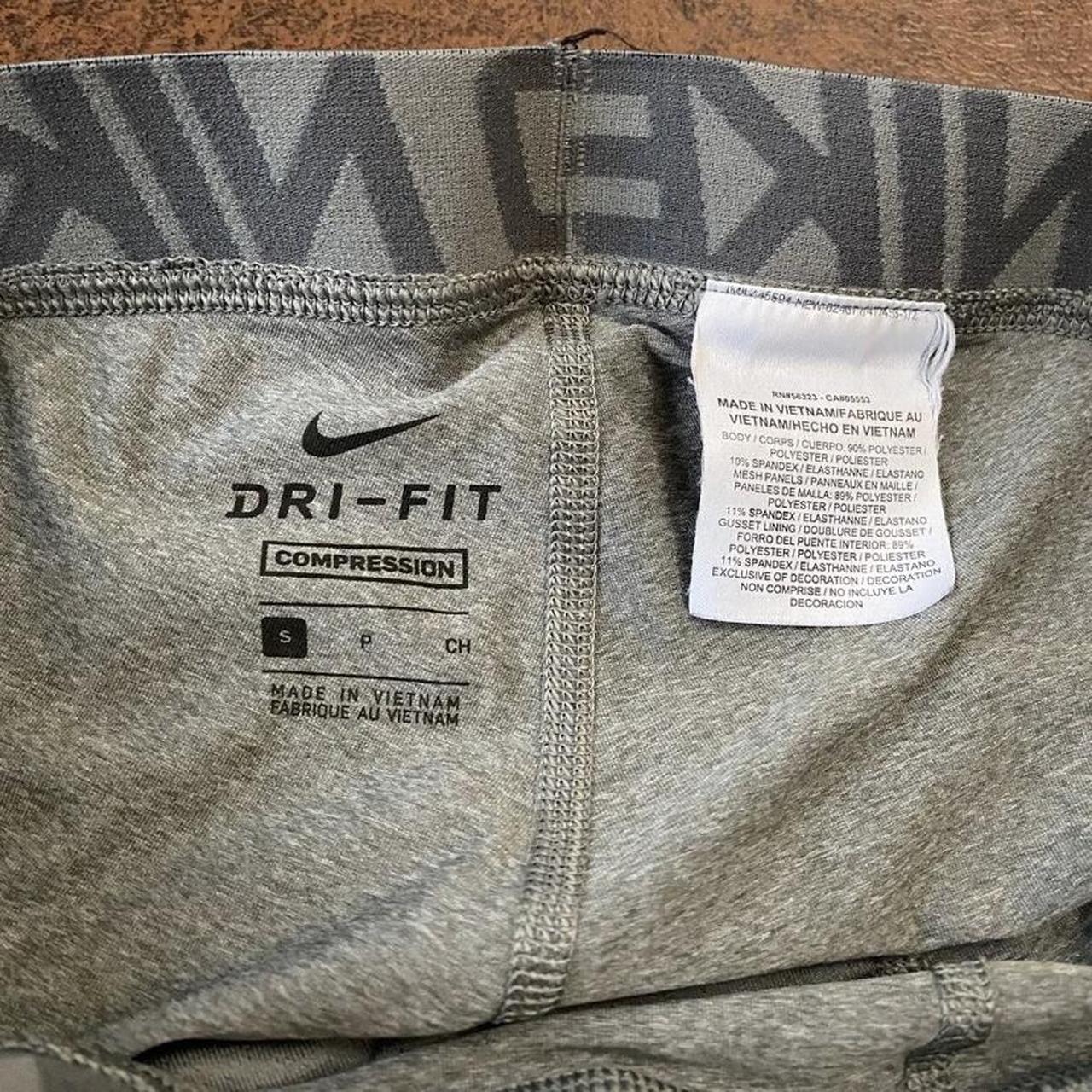 Nike Pro Boys Dri-FIT Compression Tights Grey Size... - Depop