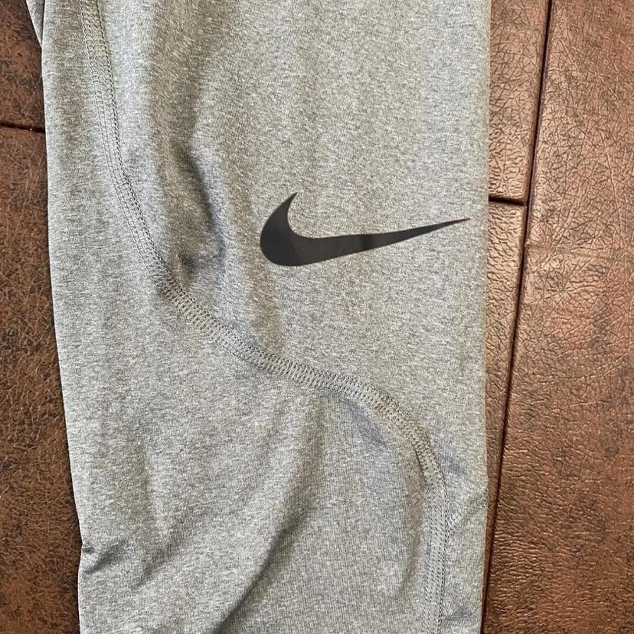 Nike Pro Boys Dri-FIT Compression Tights Grey Size... - Depop
