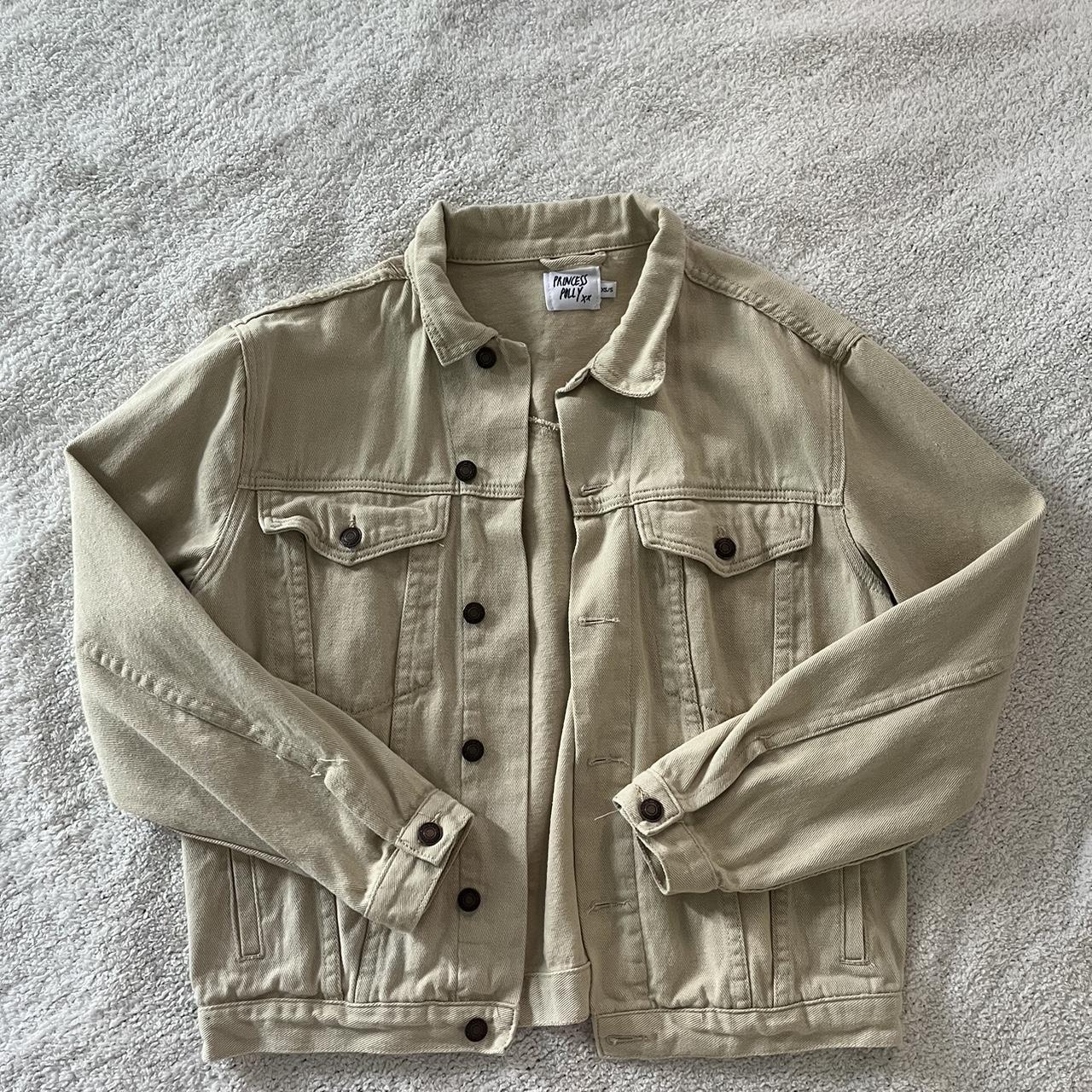 Beige light jacket. Solid back - Depop