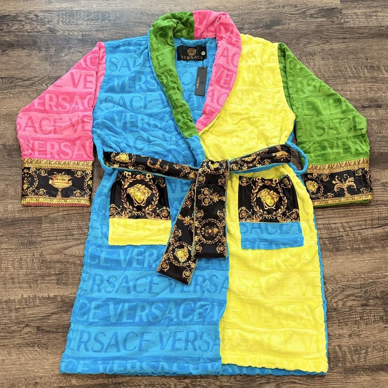 Versace multi-coloured bathrobe #luxurybathrobe... | Depop