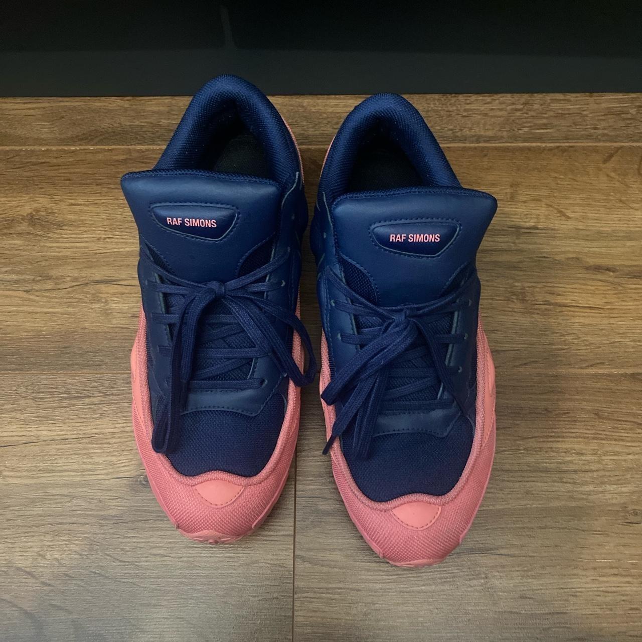 Raf Simons Navy blue - pink size uk 9 + original... - Depop