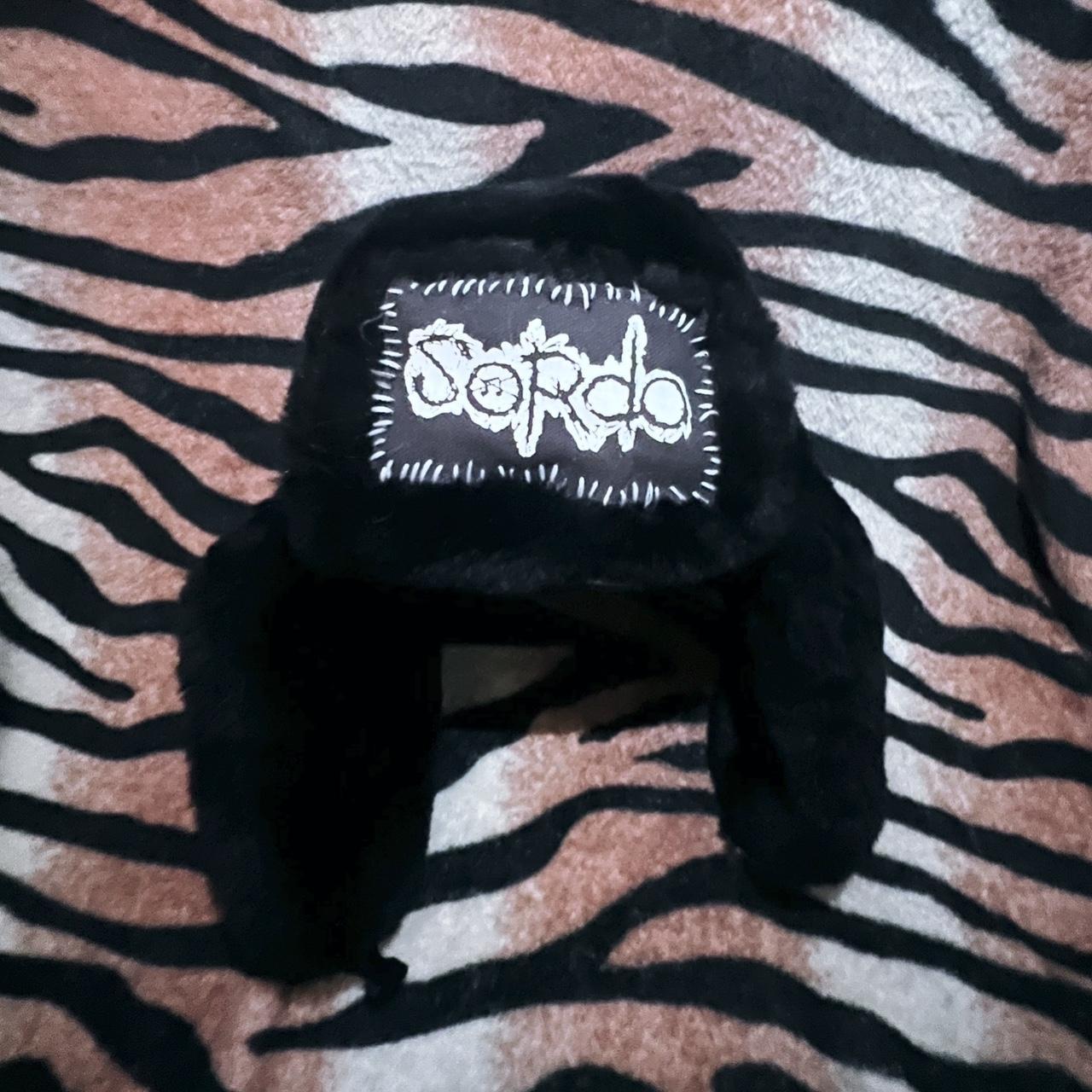 Black Ushanka Trapper Hat w/ Sordo Patch Hand sewn... - Depop