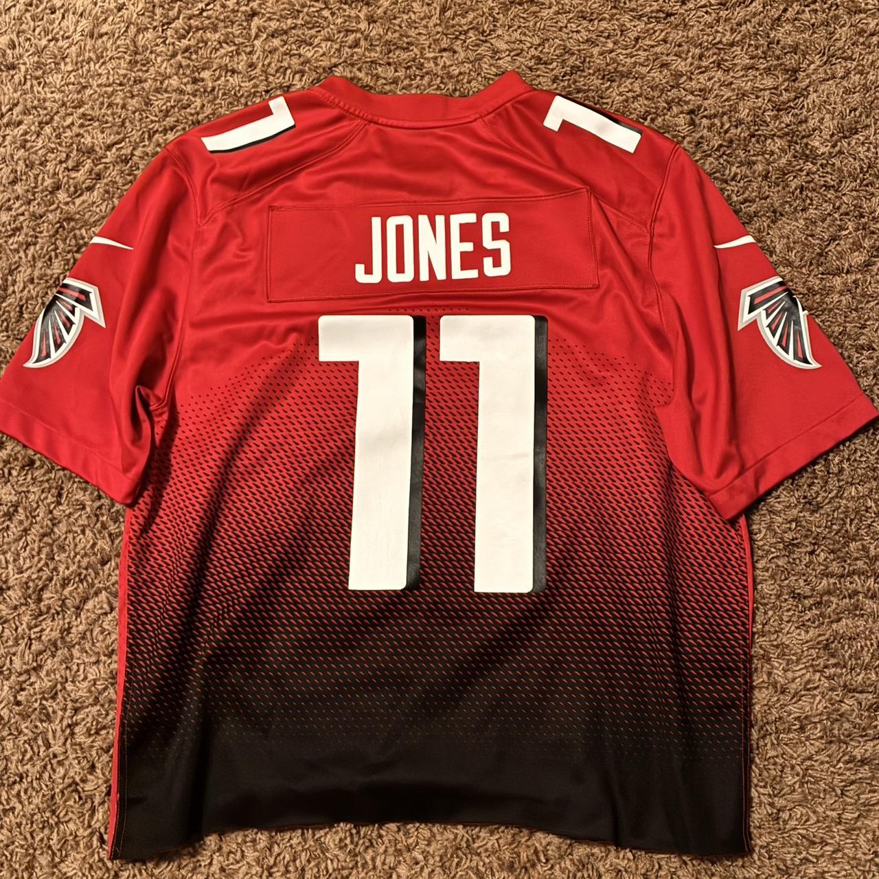 Red and white Nike Atlanta Falcons jersey... | Depop